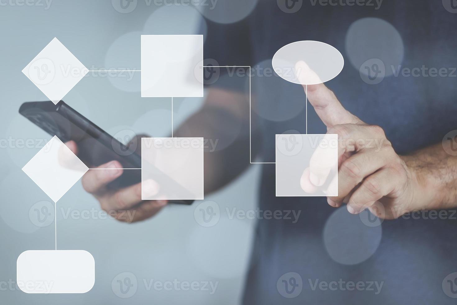 workflow project management concept men's hands pointing process and ... workflow project management concept men's hands pointing process and ...