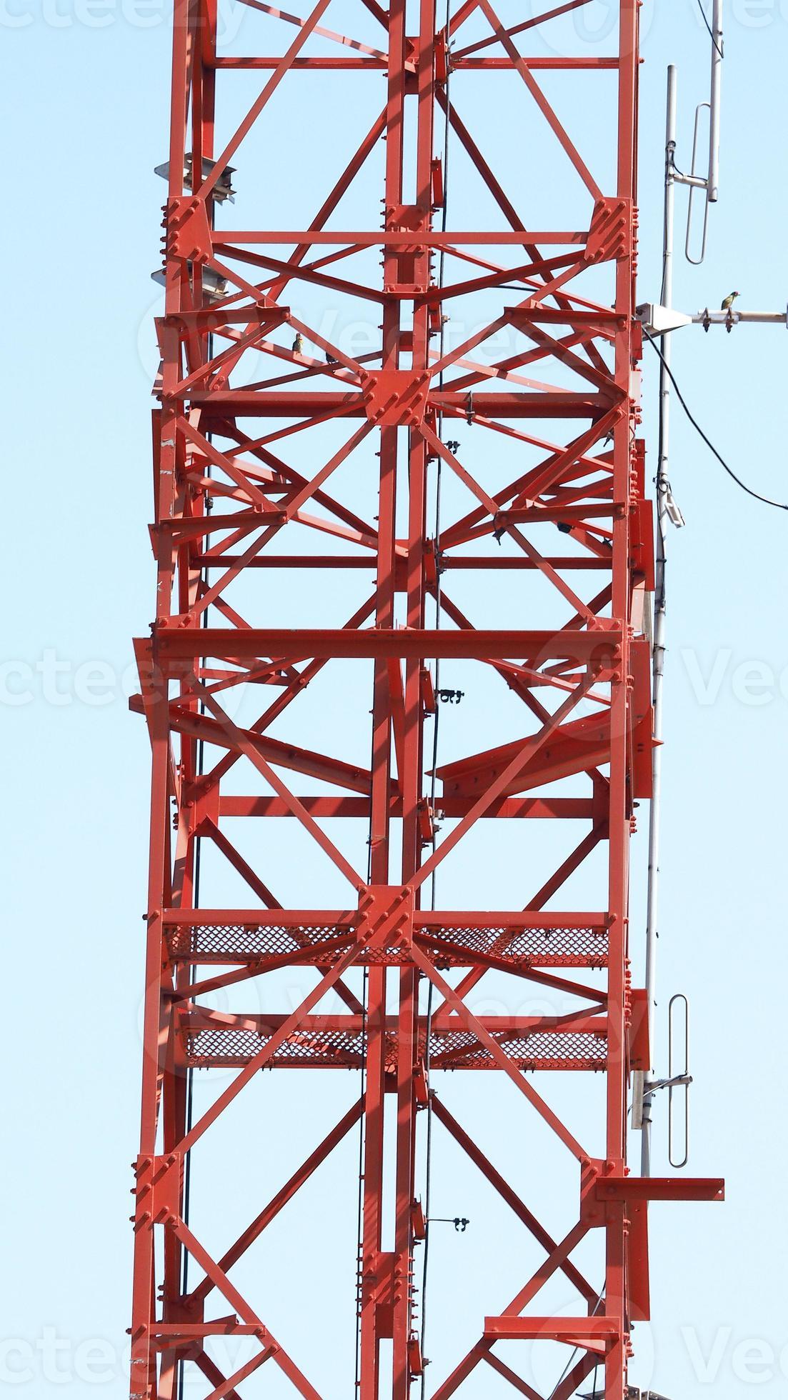 Telecom tower closeup . 13848643 Stock Photo at Vecteezy