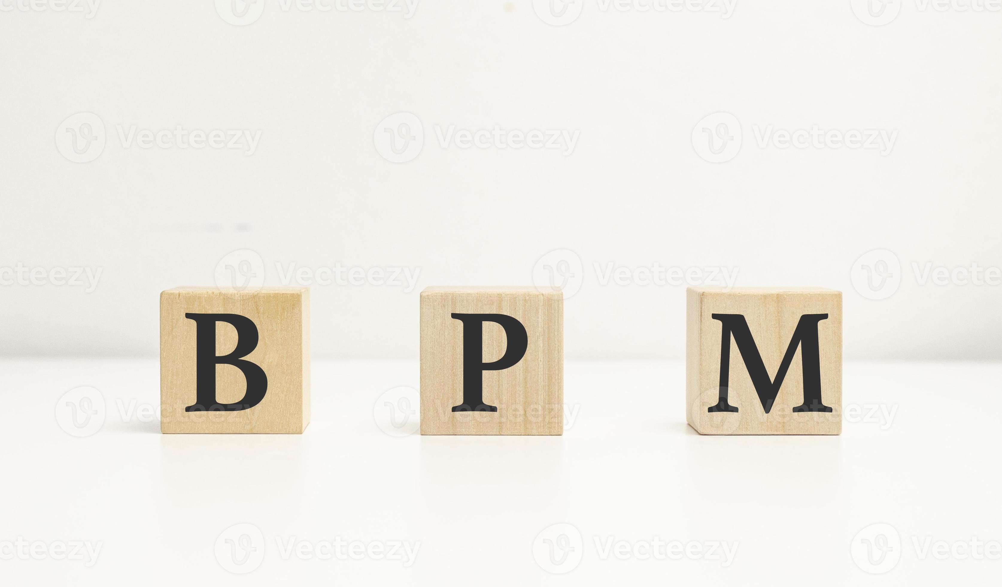 BPM Business Process Management concept, wooden word block on the white background 13849072 ...