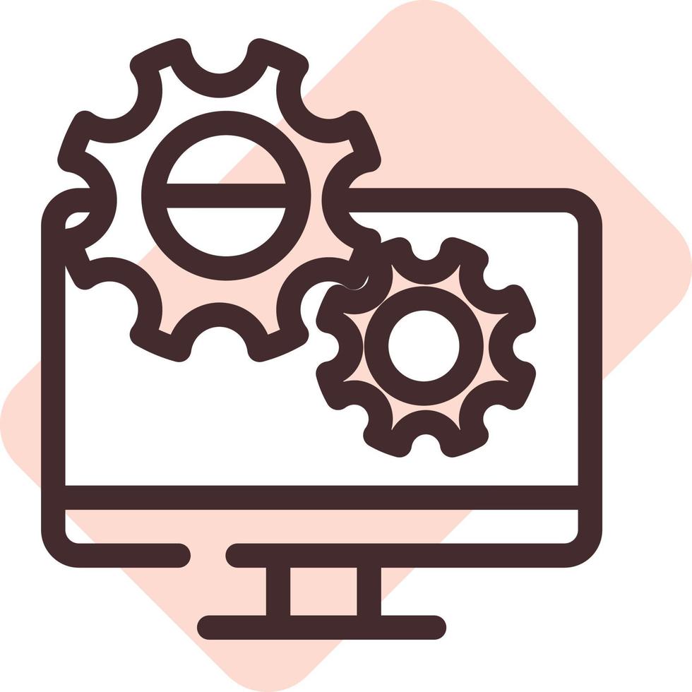 Computer optimization settings, illustration, vector on a white ...