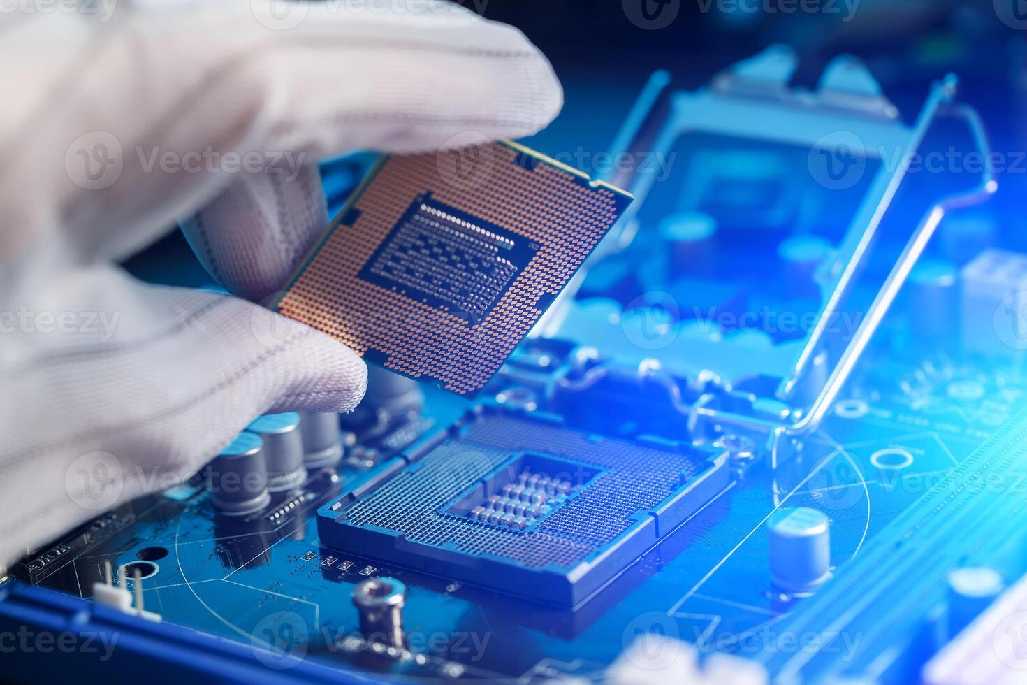 ingeniero electrónico de tecnología informática. Actualización del hardware de la CPU del equipo ...