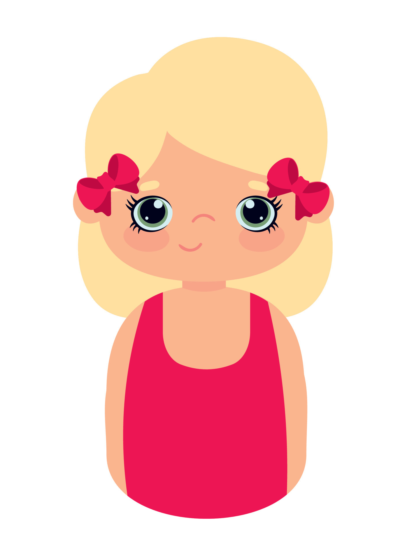 Cute Blonde Girl 13854641 Vector Art At Vecteezy