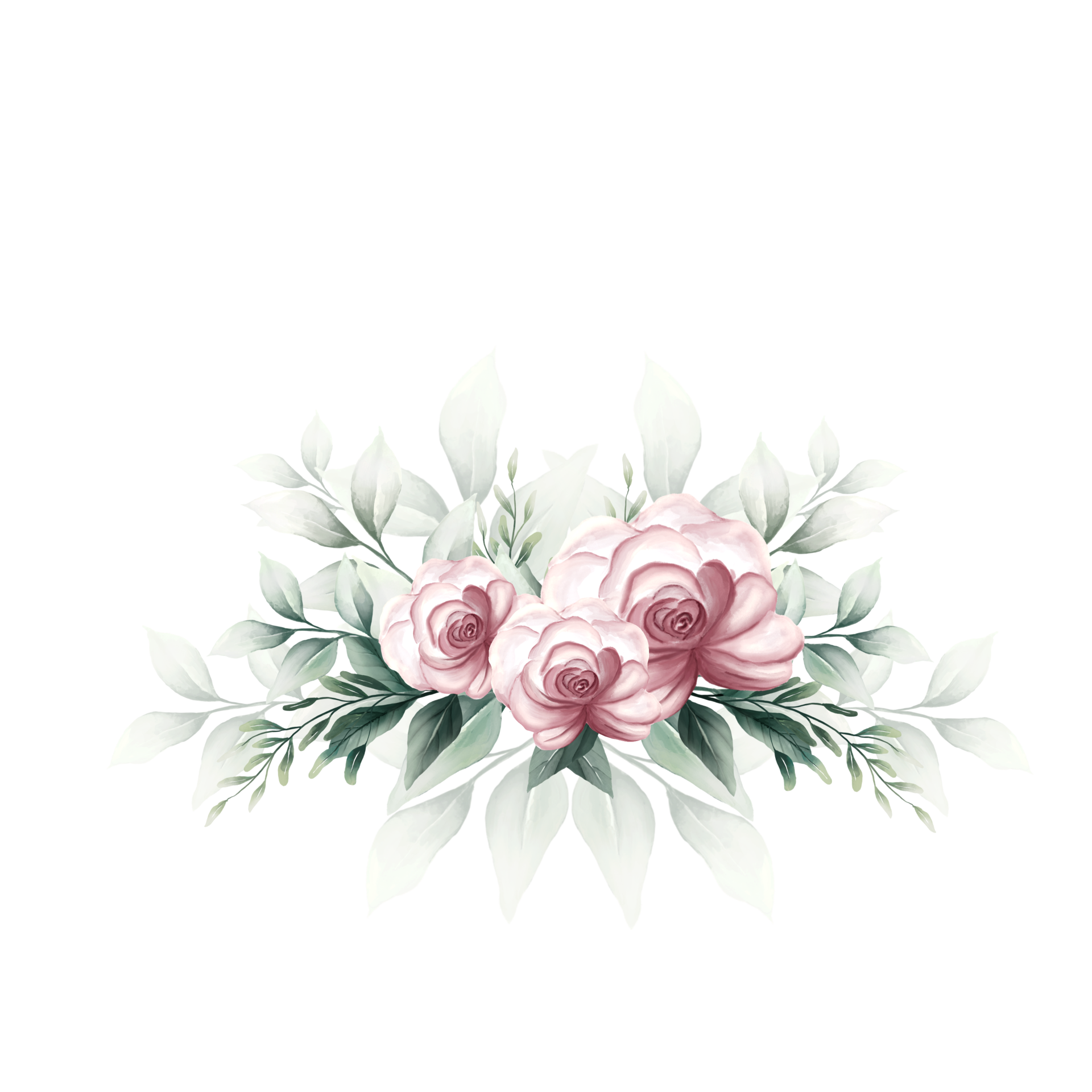 Bouquet of pink watercolor flowers 13855158 PNG Bouquet of pink watercolor flowers 13855158 PNG
