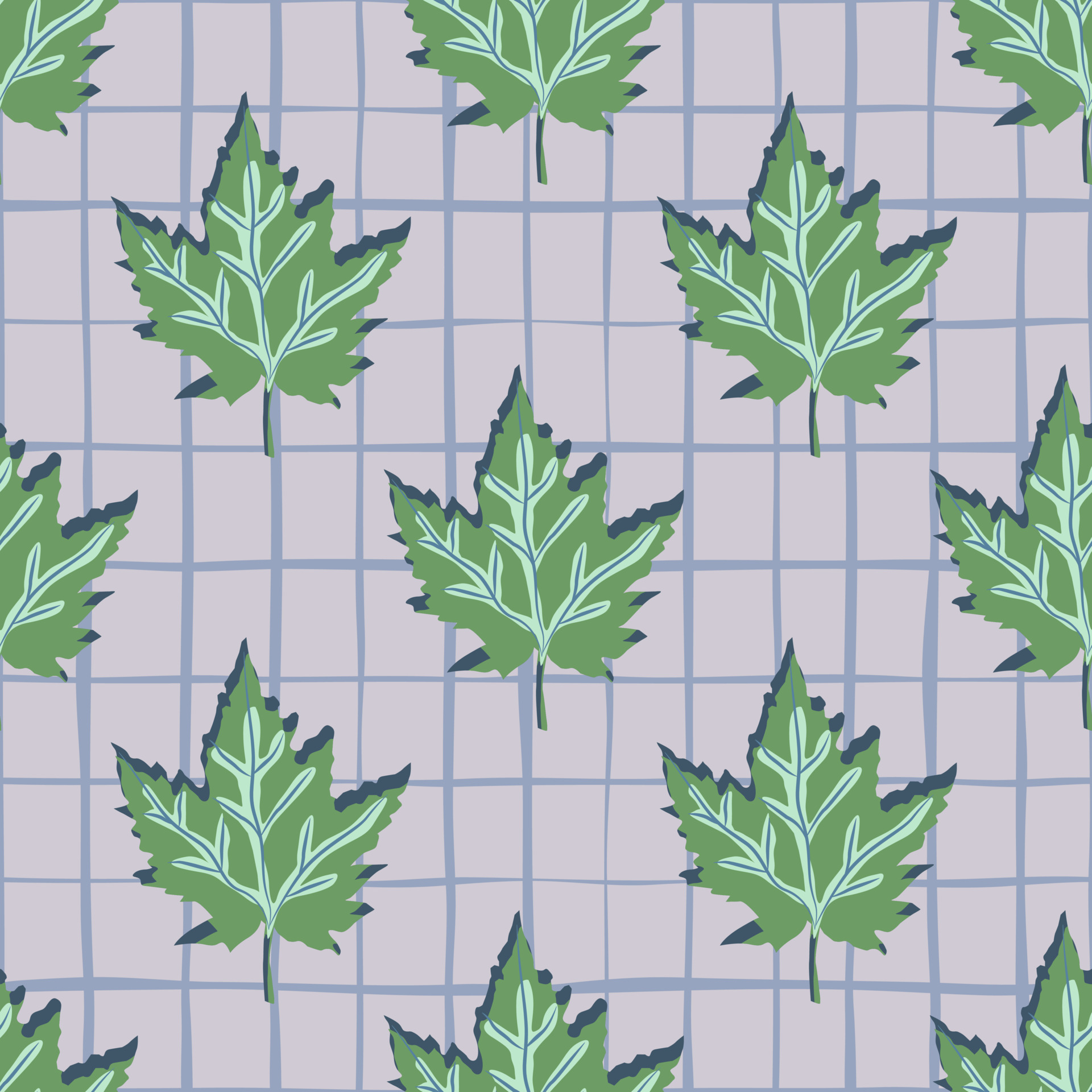 Abstract Oak Leaves Seamless Pattern Maple Foliage Backdrop 13856366