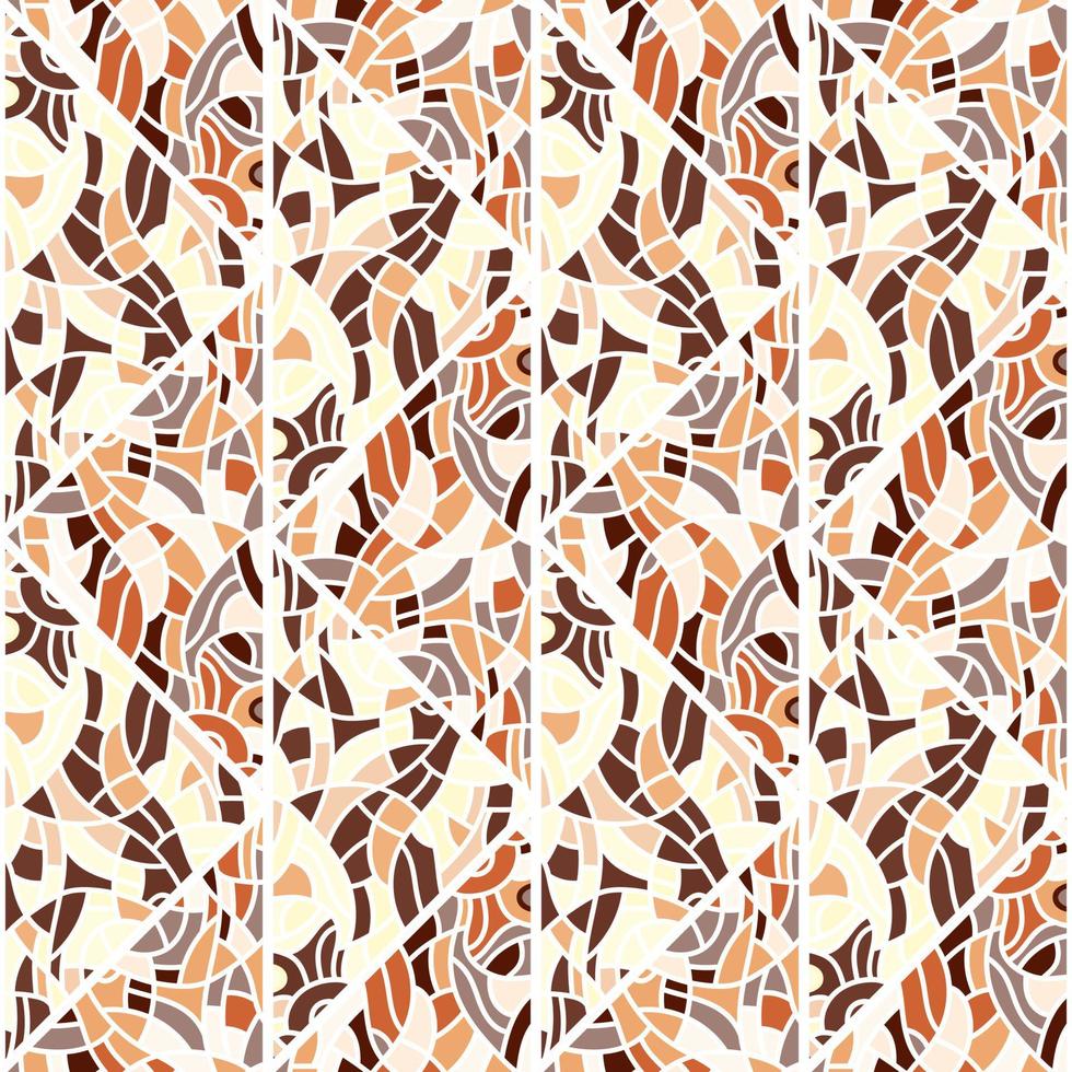 Decorative Linear Kaleidoscope Mosaic Ornament Abstract Shapes Seamless Pattern 13856369
