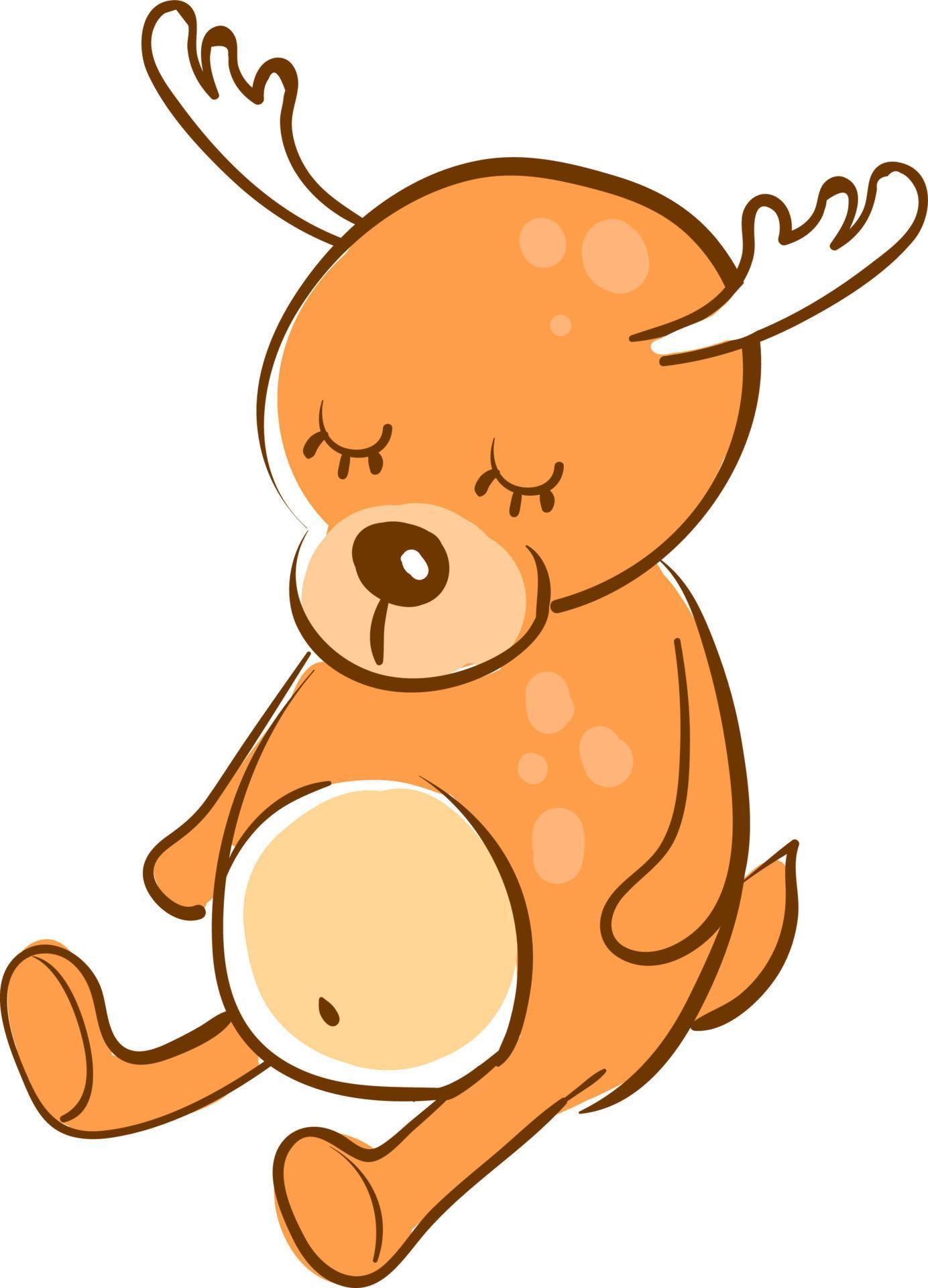 Sleeping Deer Illustration Vector On White Background 13859018 Vector Art At Vecteezy