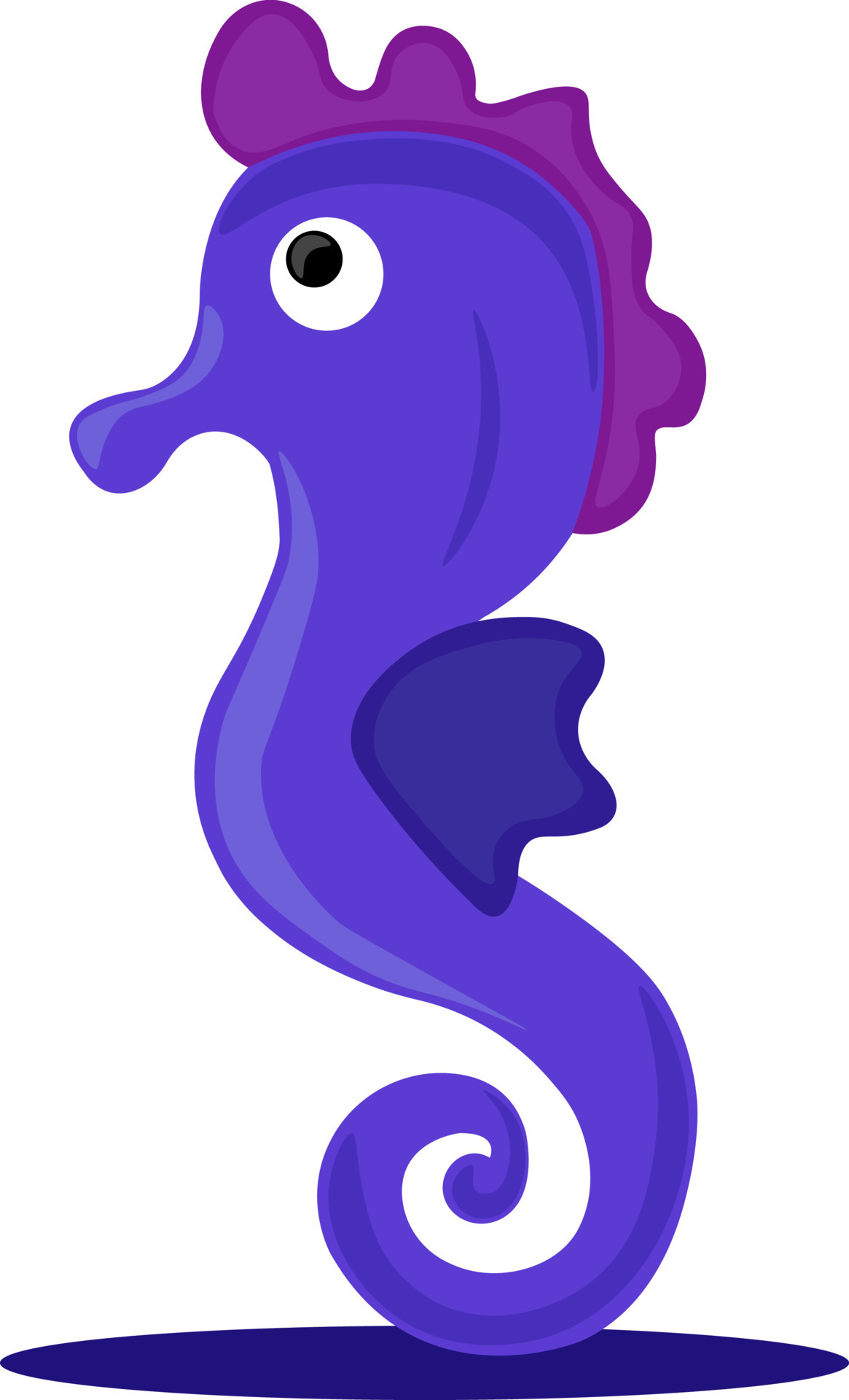 Purple seahorse, illustration, vector on white background. 13859263 Vector Art at Vecteezy