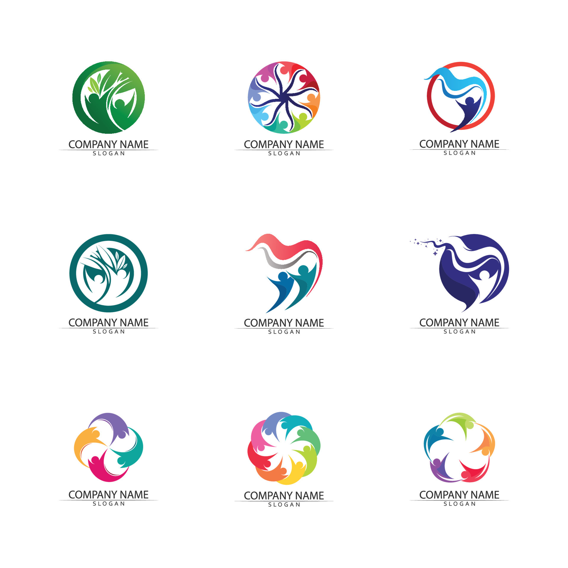 Abstract people logo design.fun people,healthy people,sport,community ...