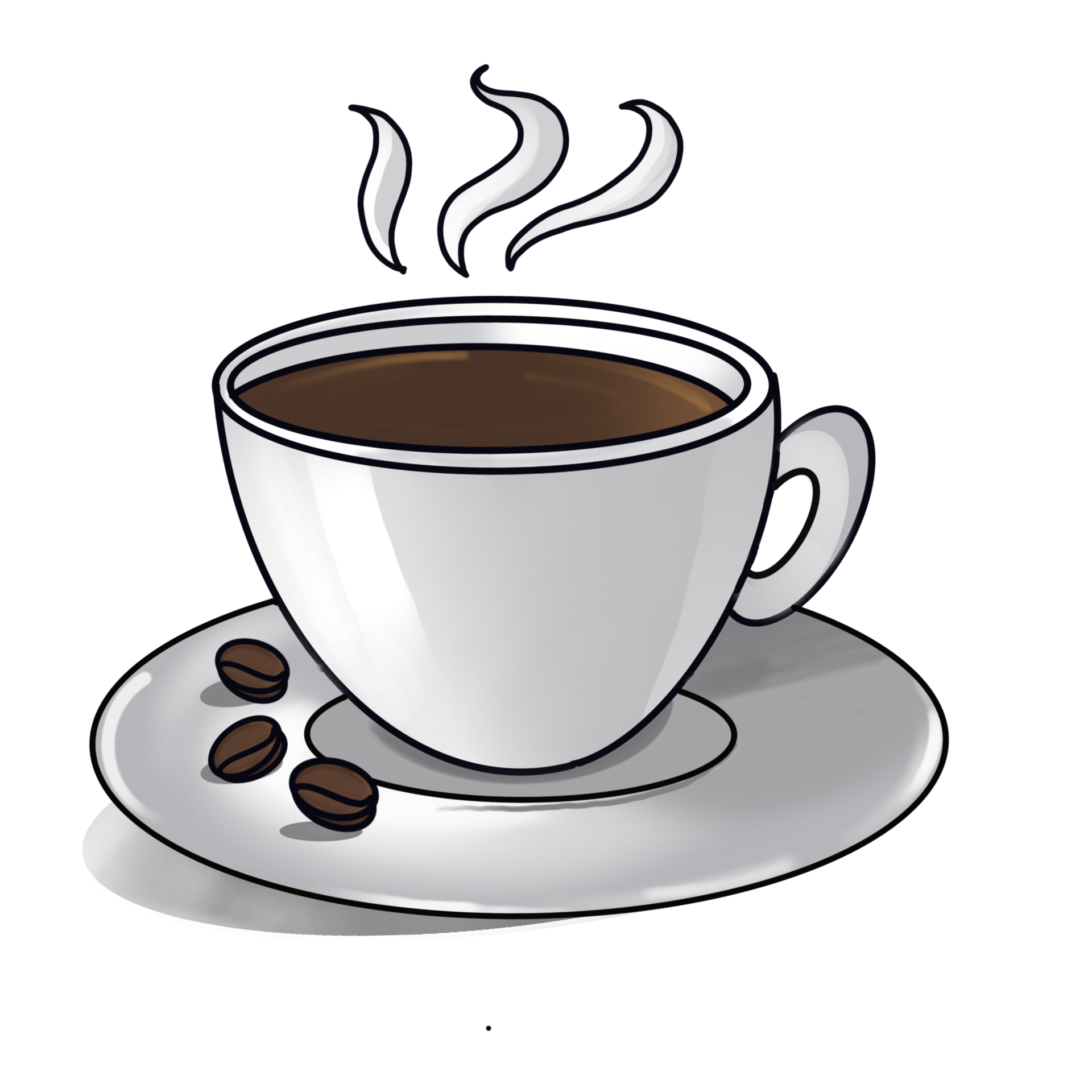 Café De Dessin Animé Dessiné à La Main Avec Des Haricots 13860284 Png