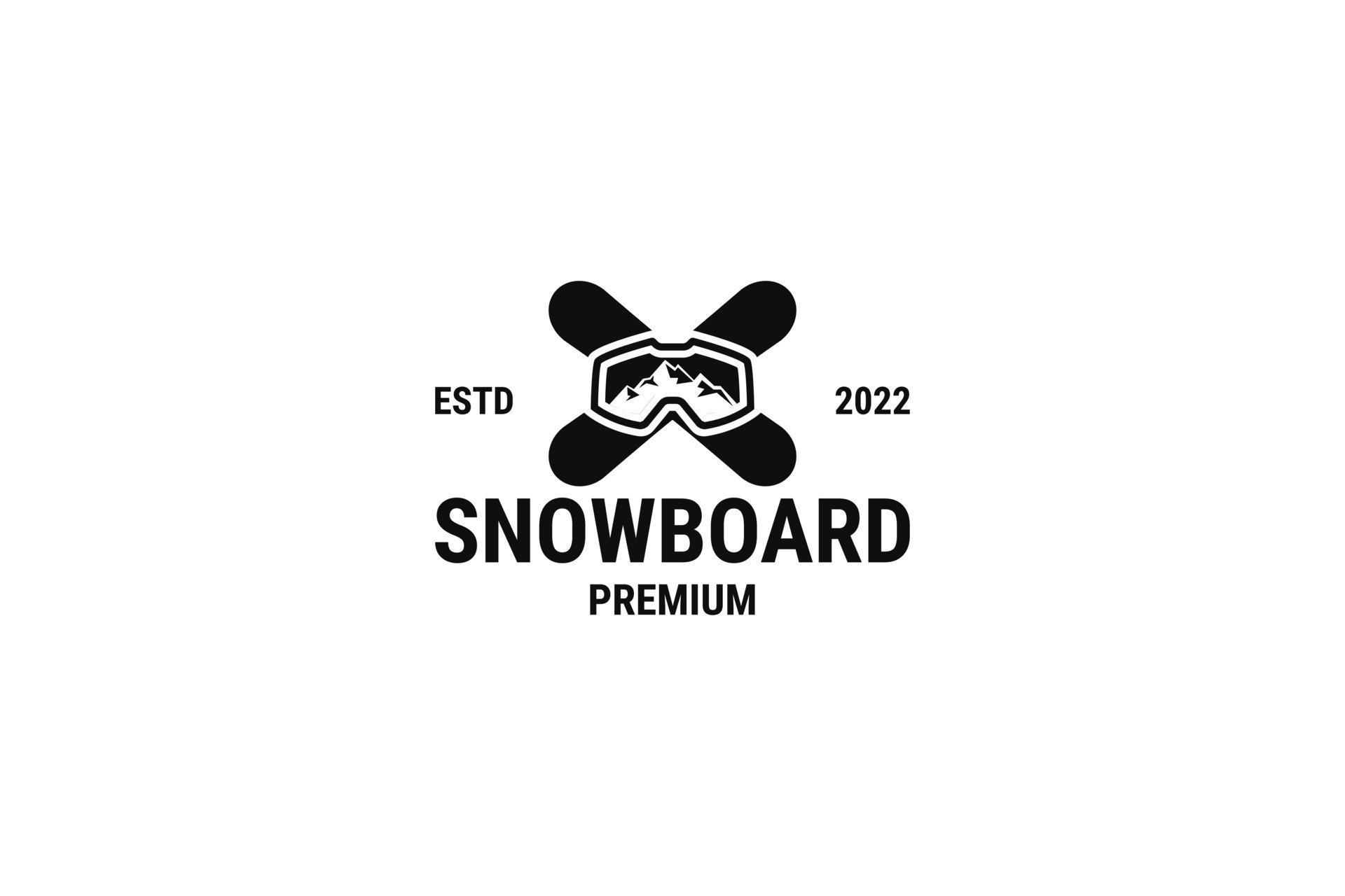 Flat snowboarding logo design vector template illustration 13860285 ...
