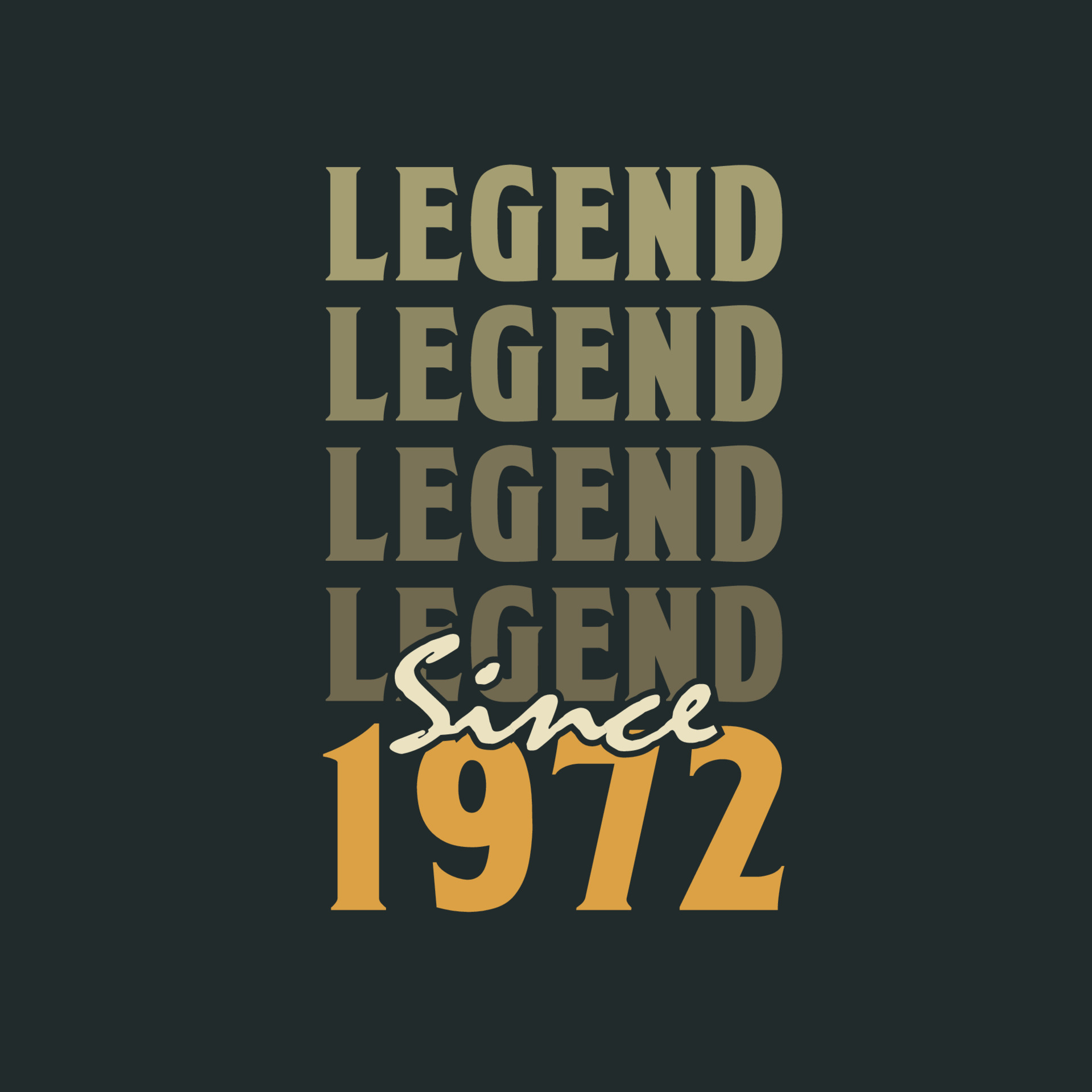 Legend Since 1972 Vintage 1972 Birthday Celebration Design 13860457