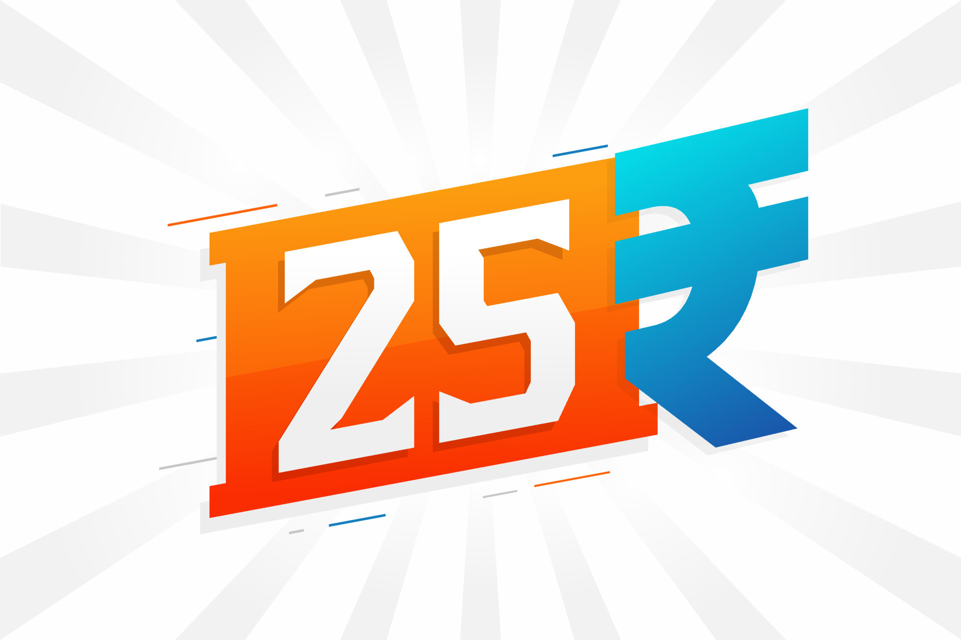 25 Rupee Symbol Bold Text Vector Image 25 Indian Rupee Currency Sign 25-rupee-symbol-bold-text-vector-image-25-indian-rupee-currency-sign