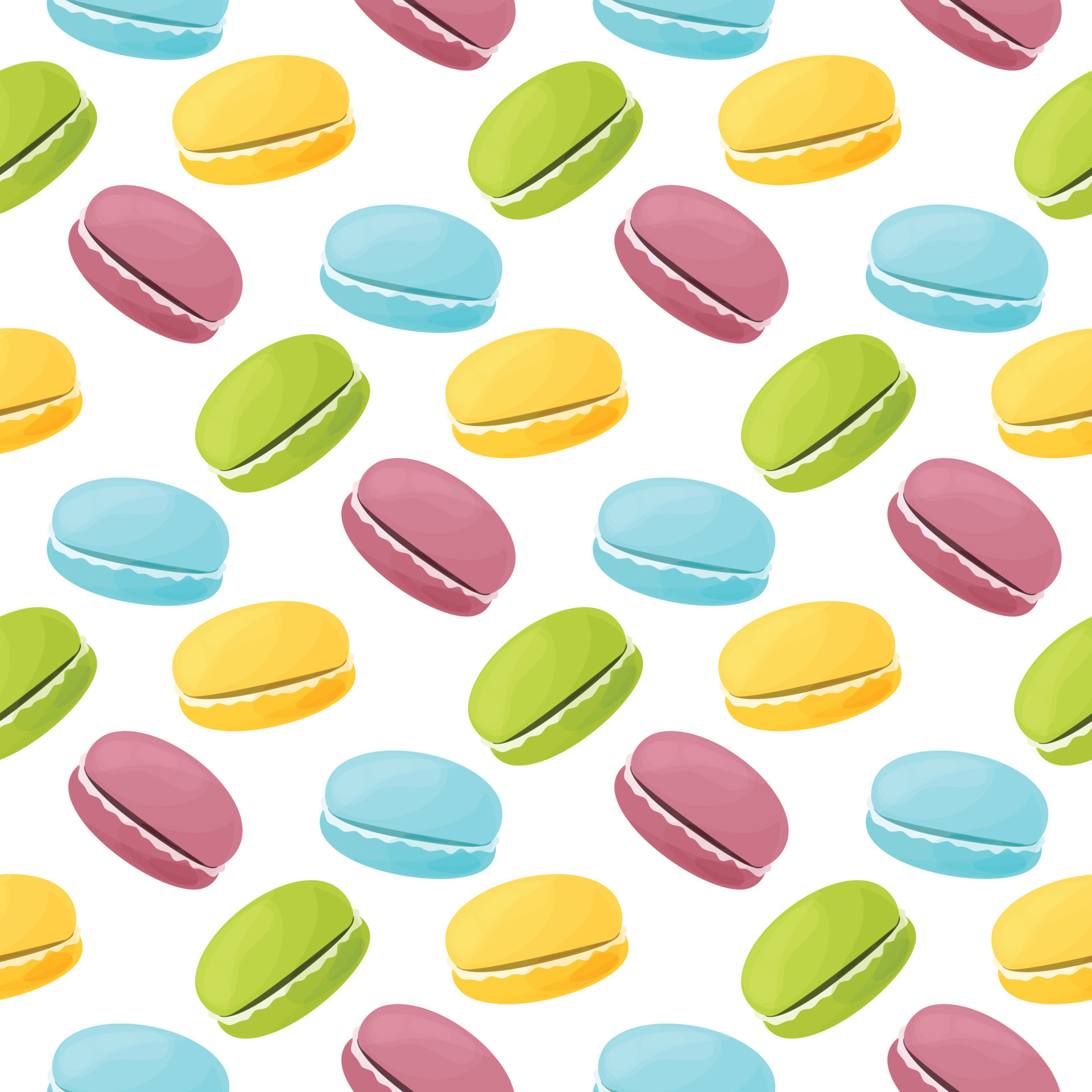 colorful macaroons pattern 13862302 Vector Art at Vecteezy