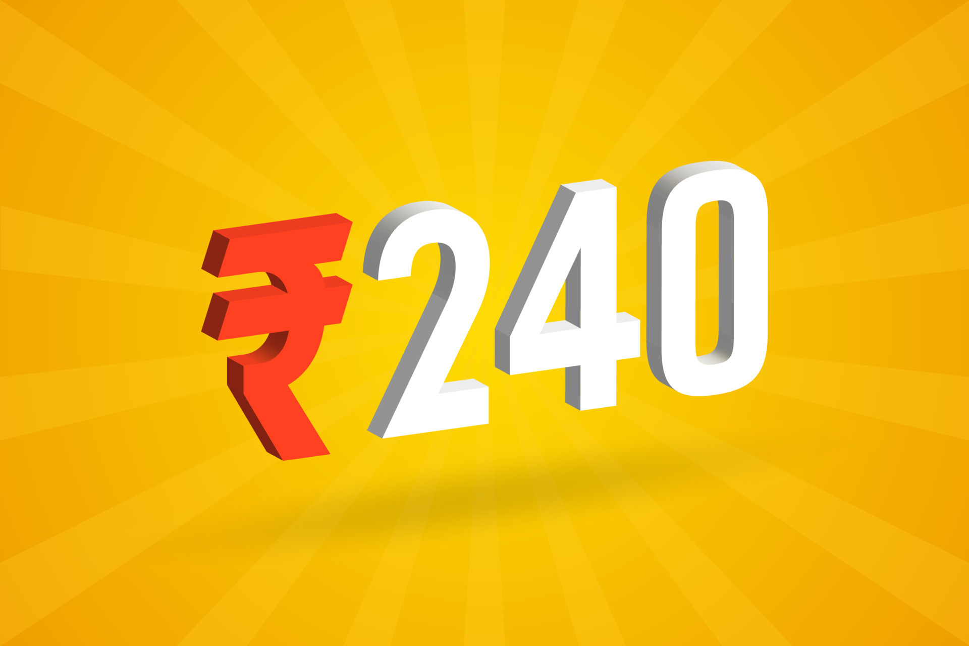 240 Rupee 3D symbol bold text vector image. 3D 240 Indian Rupee ... 240 Rupee 3D symbol bold text vector image. 3D 240 Indian Rupee ...