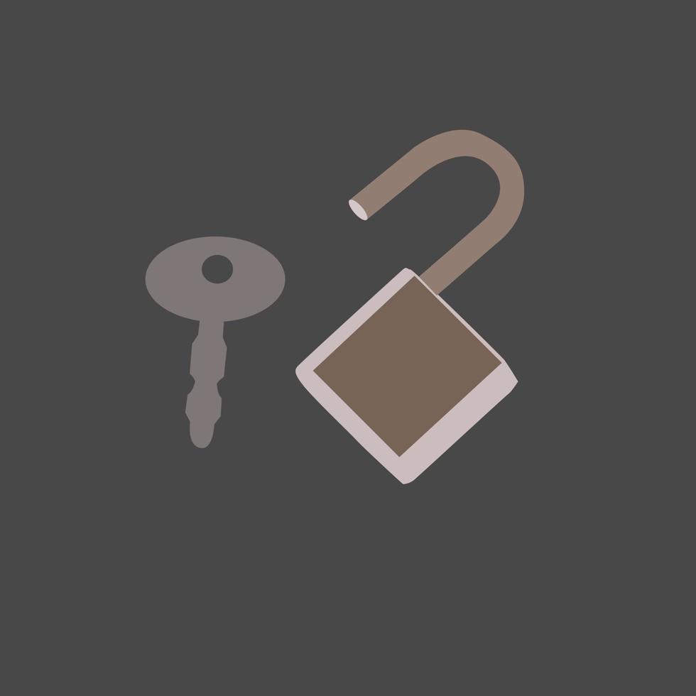 Lock and key, illustration, vector on white background. 13862673 Vector ...
