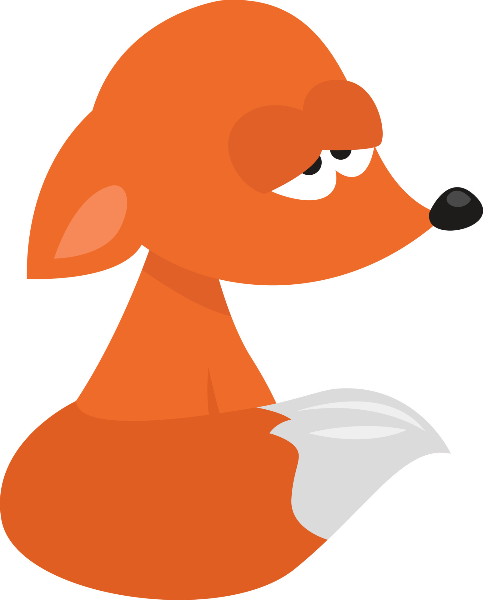 Sad Fox Illustration Vector On White Background 13863453 Vector Art At Vecteezy