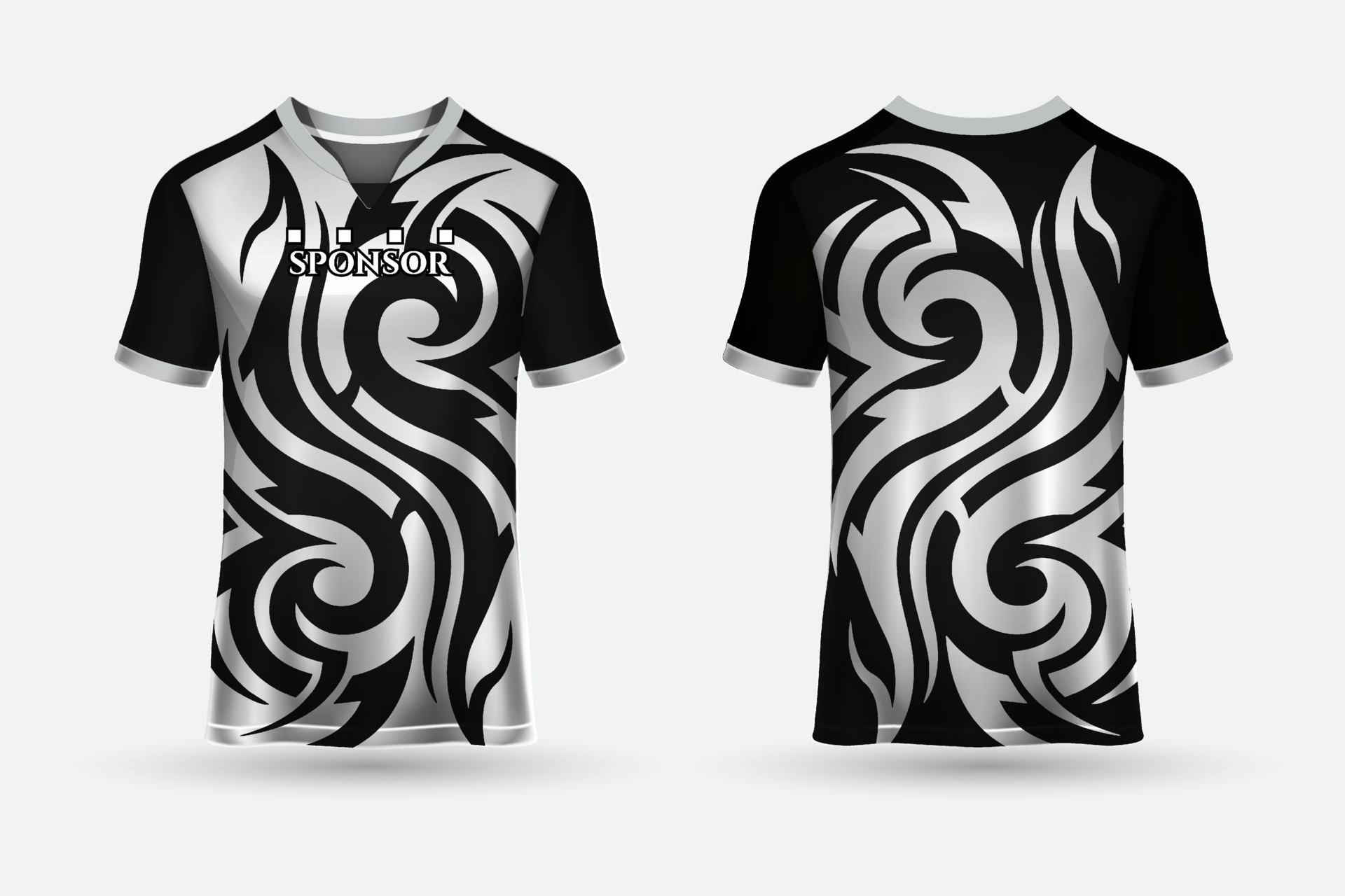 Abstract Sports Jersey Design Template Mockup Vector 13864075 Vector