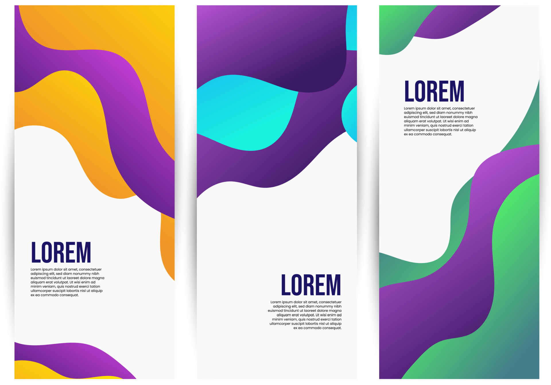 Gradient vertical banners collection 13866095 Vector Art at Vecteezy