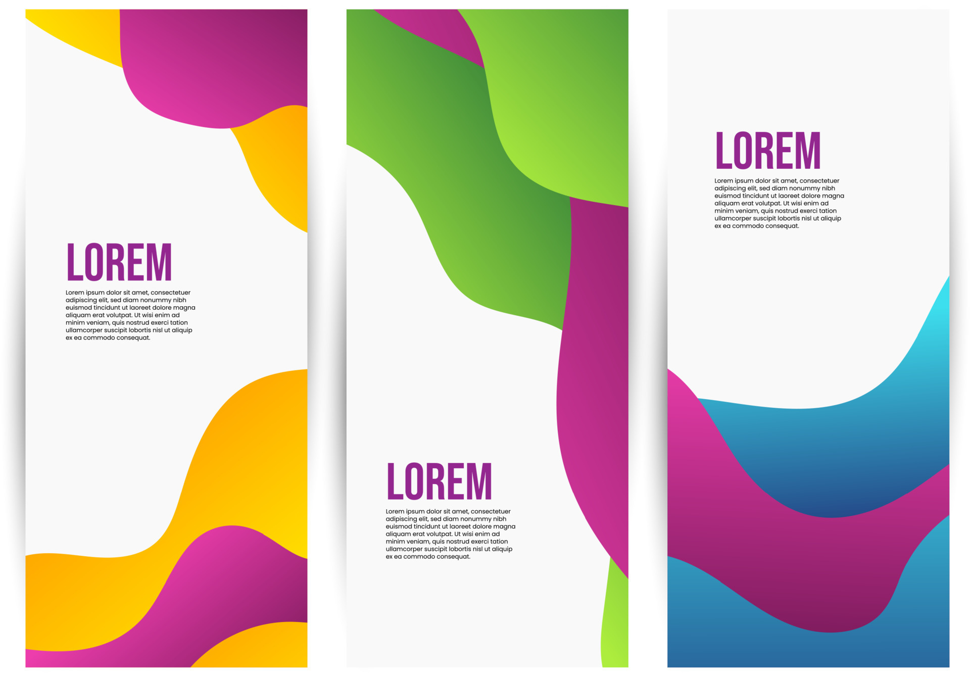 Gradient vertical banners collection 13866098 Vector Art at Vecteezy