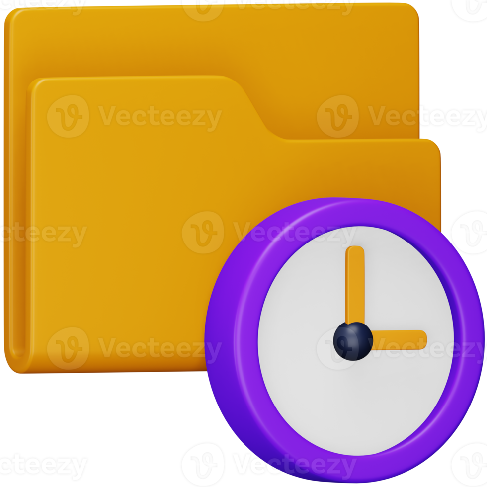 Folder time 3d rendering isometric icon. 13866240 PNG Folder time 3d rendering isometric icon. 13866240 PNG