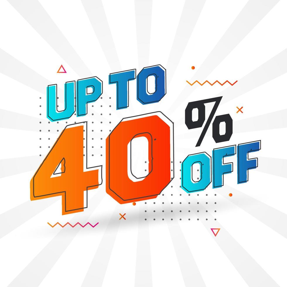 Sale Of Advertising Campaign Up To 40 Percent Off Promotional Design