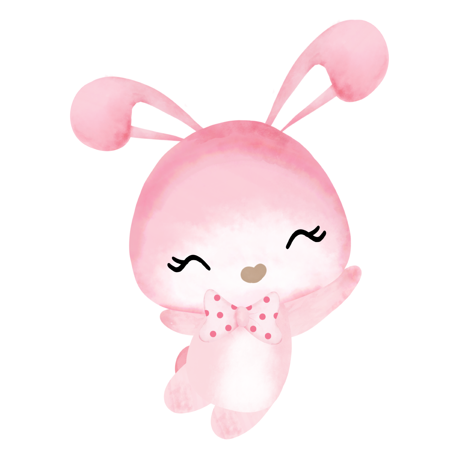 Cute Pink Bunny Girl Making Cute Gesture 13869074 Png
