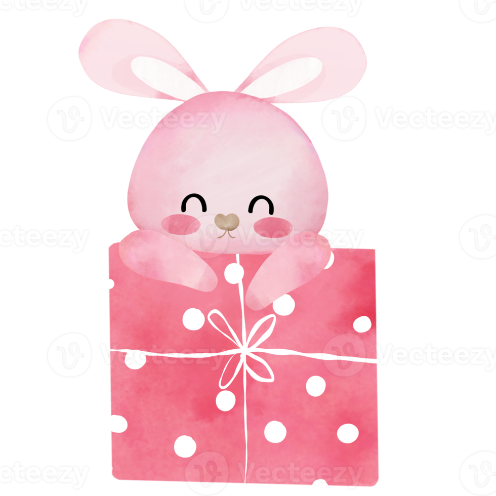 Cute Pink Bunny Girl Making Cute Gesture 13869082 Png