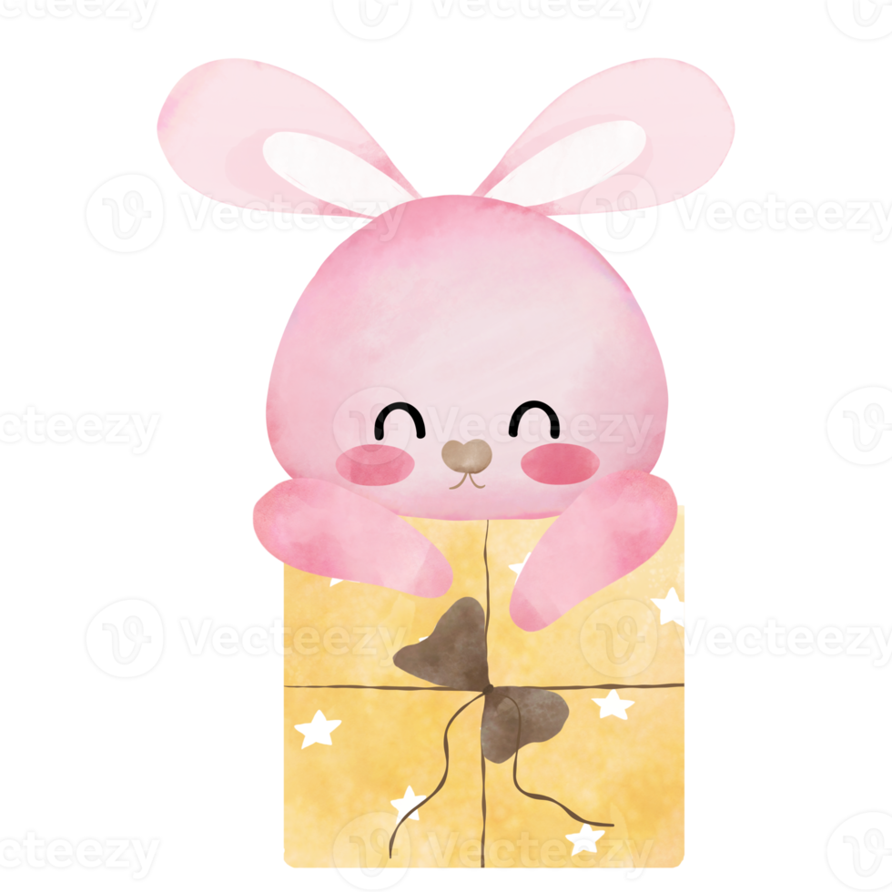 Cute Pink Bunny Girl Making Cute Gesture 13869084 Png