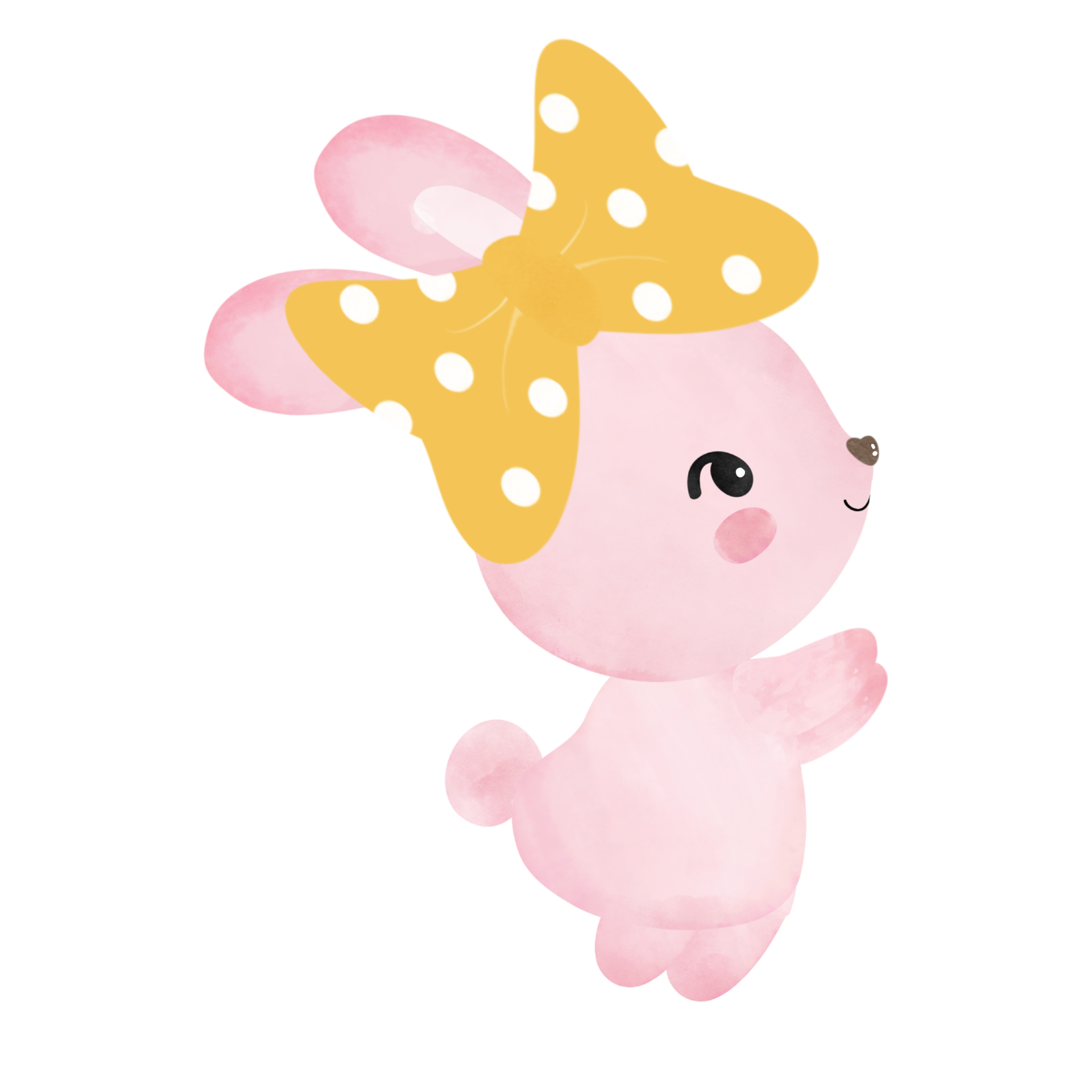 Cute Pink Bunny Girl Making Cute Gesture 13869089 Png