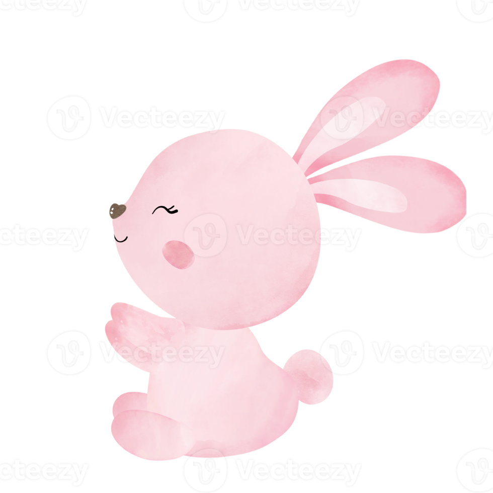 Cute Pink Bunny Girl Making Cute Gesture 13869099 Png