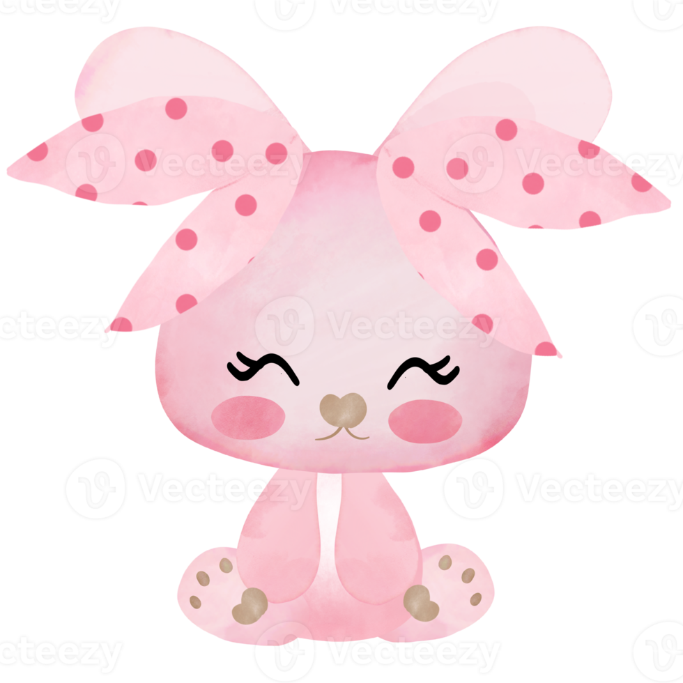 Cute Pink Bunny Girl Making Cute Gesture 13869103 Png