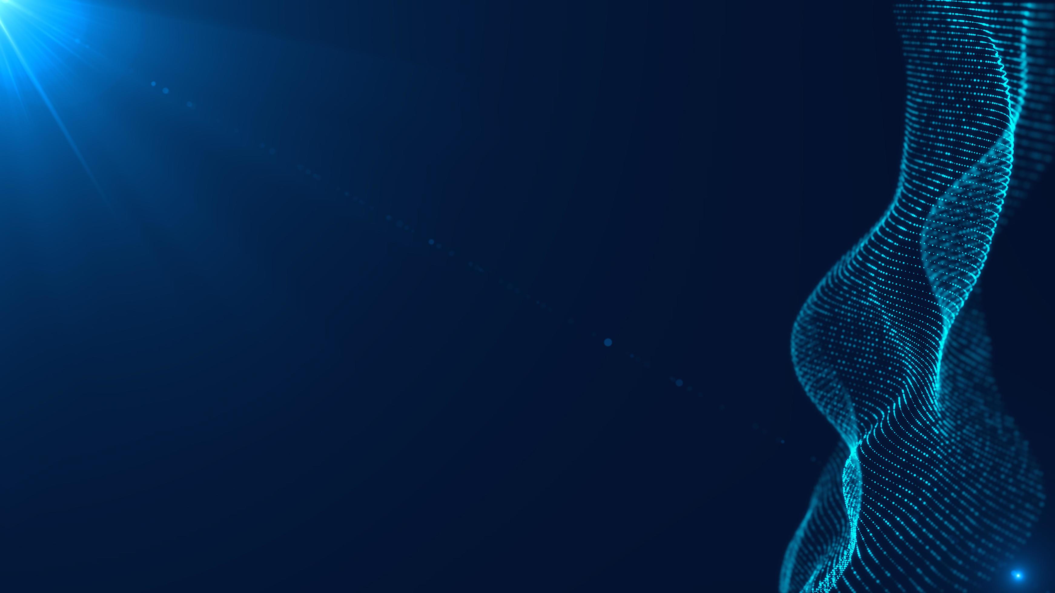 Blue wave particles background, Blue flowing particles background, abstract blue background of ...