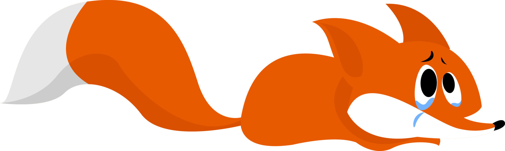 Sad Fox Illustration Vector On White Background 13871837 Vector Art At Vecteezy