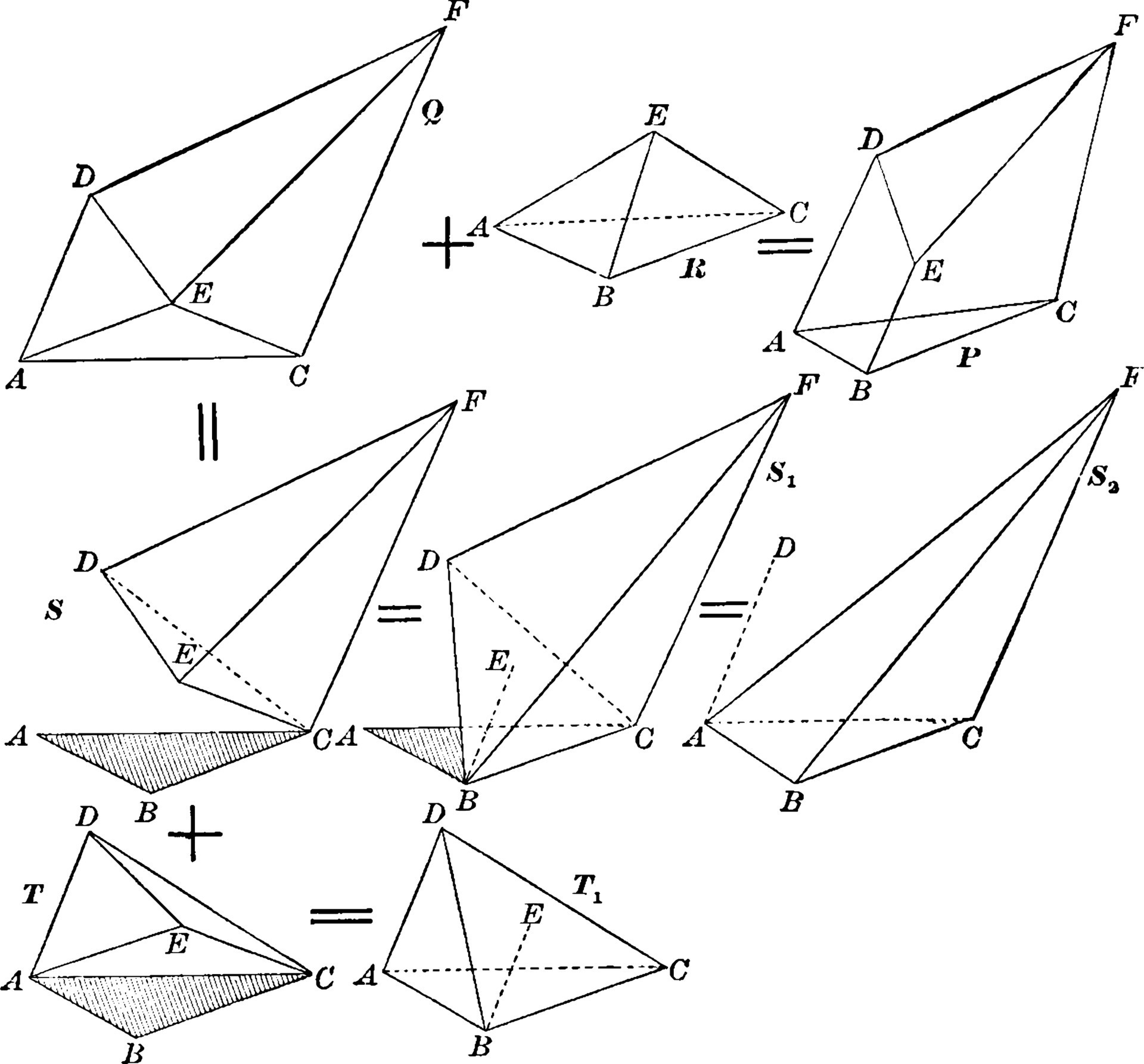 prisma triangular truncado, ilustración vintage. 13872161 Vector en Vecteezy