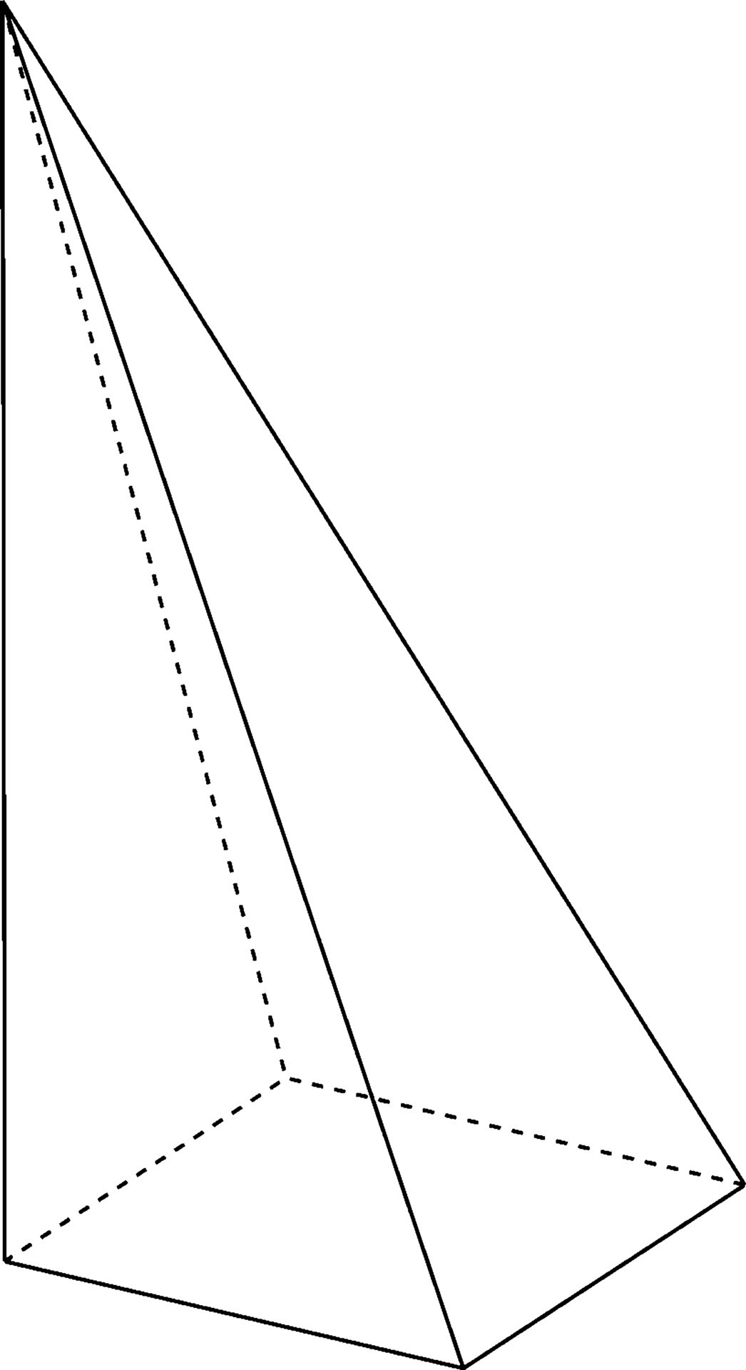 Skewed Rectangular Pyramid, vintage illustration 13879151 Vector Art at ...
