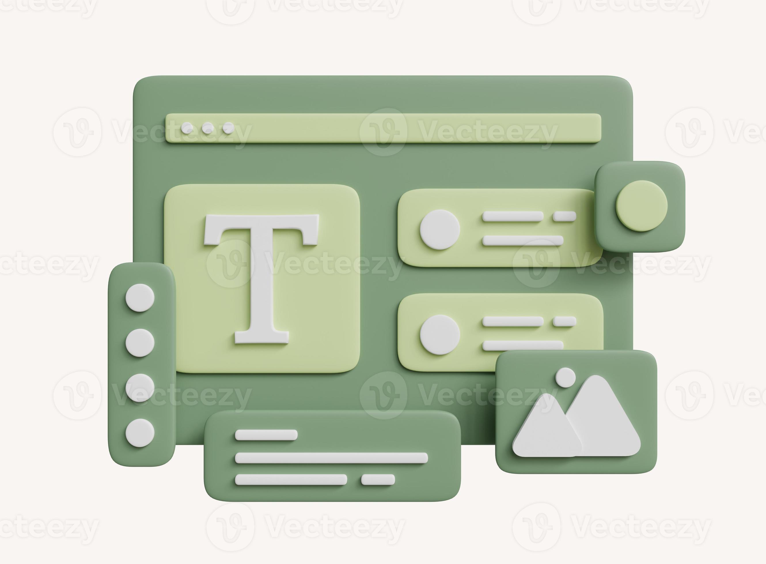 Web UI UX Design concept. 3D Web development and interface design. SEO ...