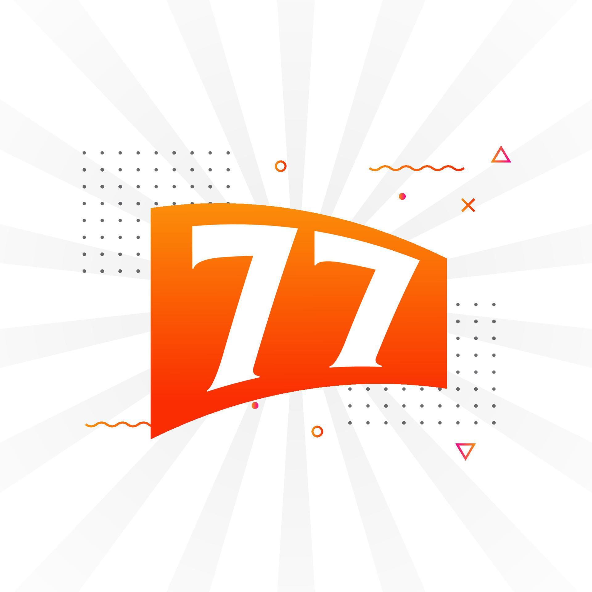 77 number vector font alphabet. Number 77 with decorative element stock vector 13885598 Vector ...