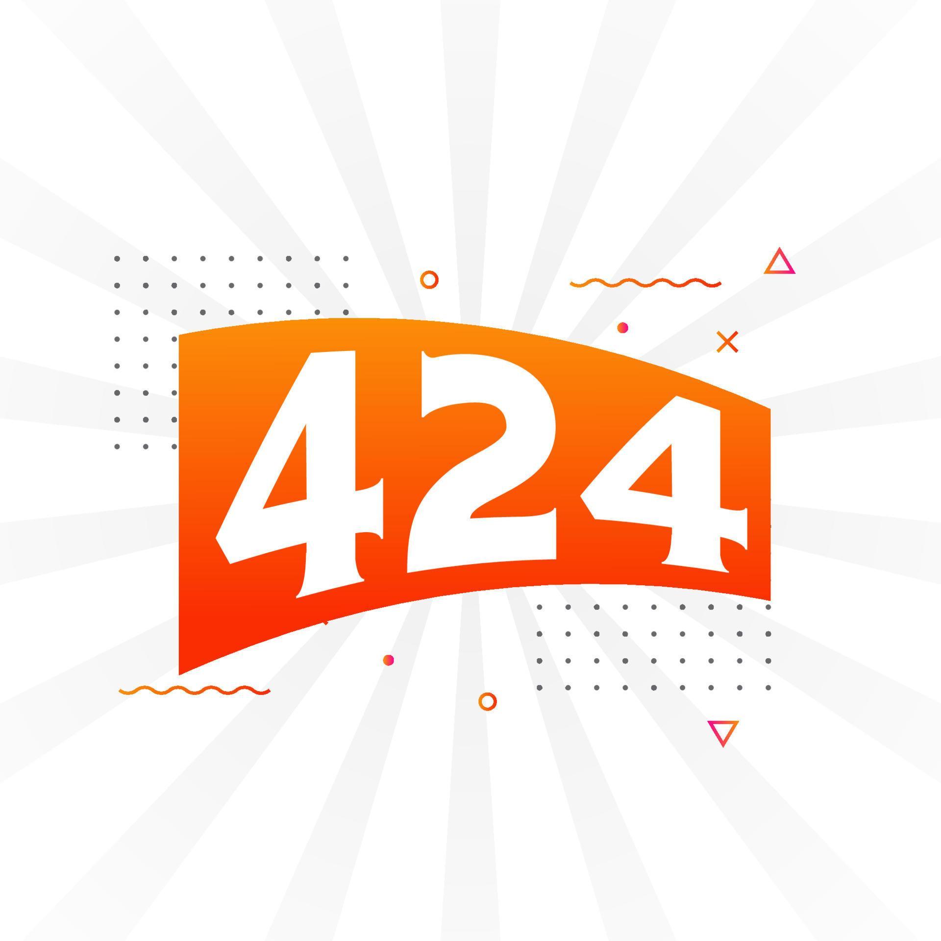 424 number vector font alphabet. Number 424 with decorative element stock vector 13885611 Vector ...