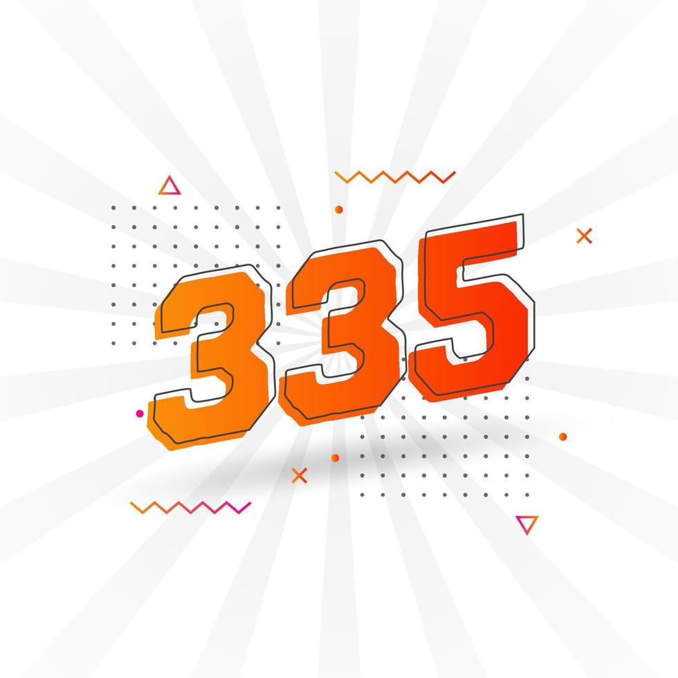 335 number vector font alphabet. Number 335 with decorative element stock vector 13885649 Vector ...