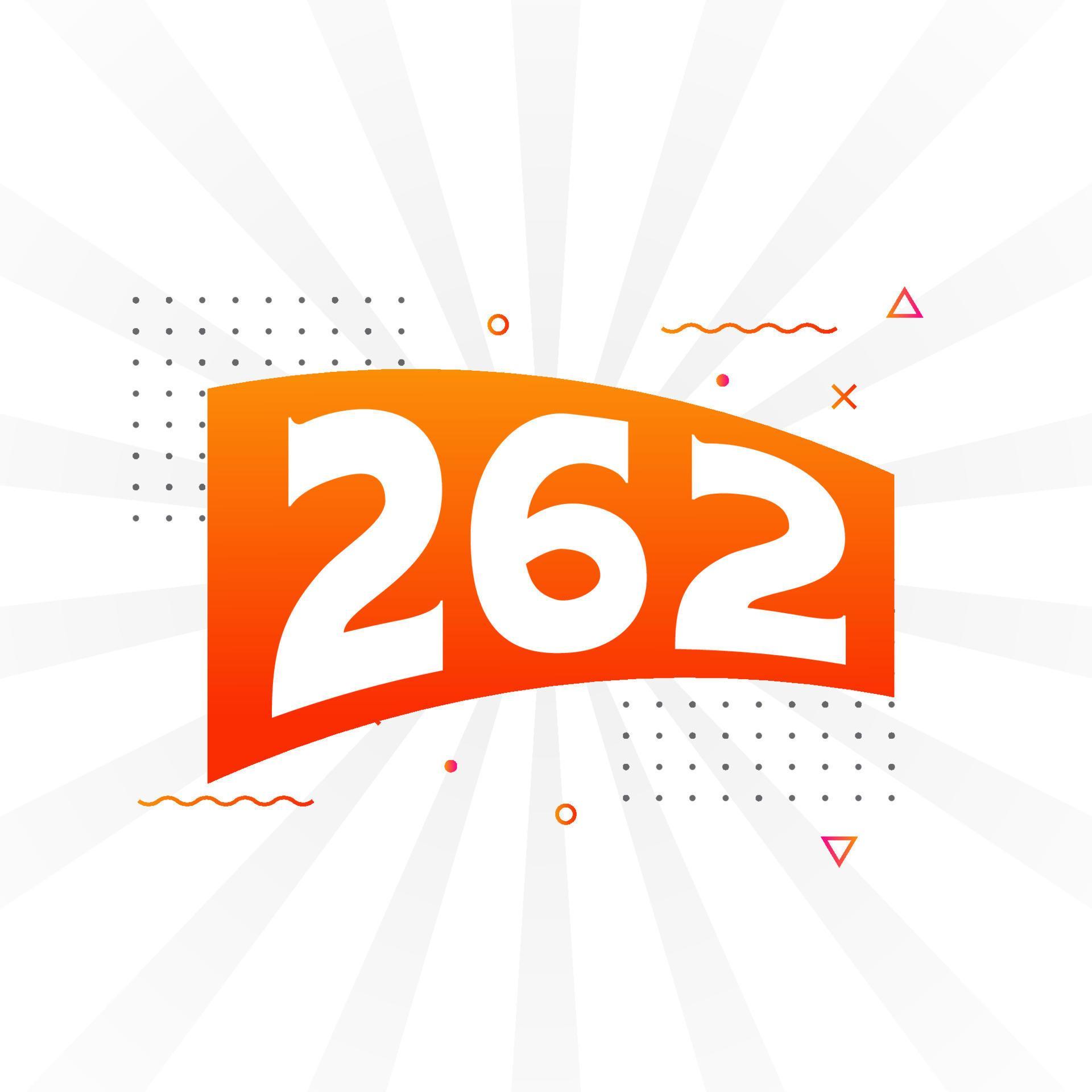 262 number vector font alphabet. Number 262 with decorative element stock vector 13885668 Vector ...