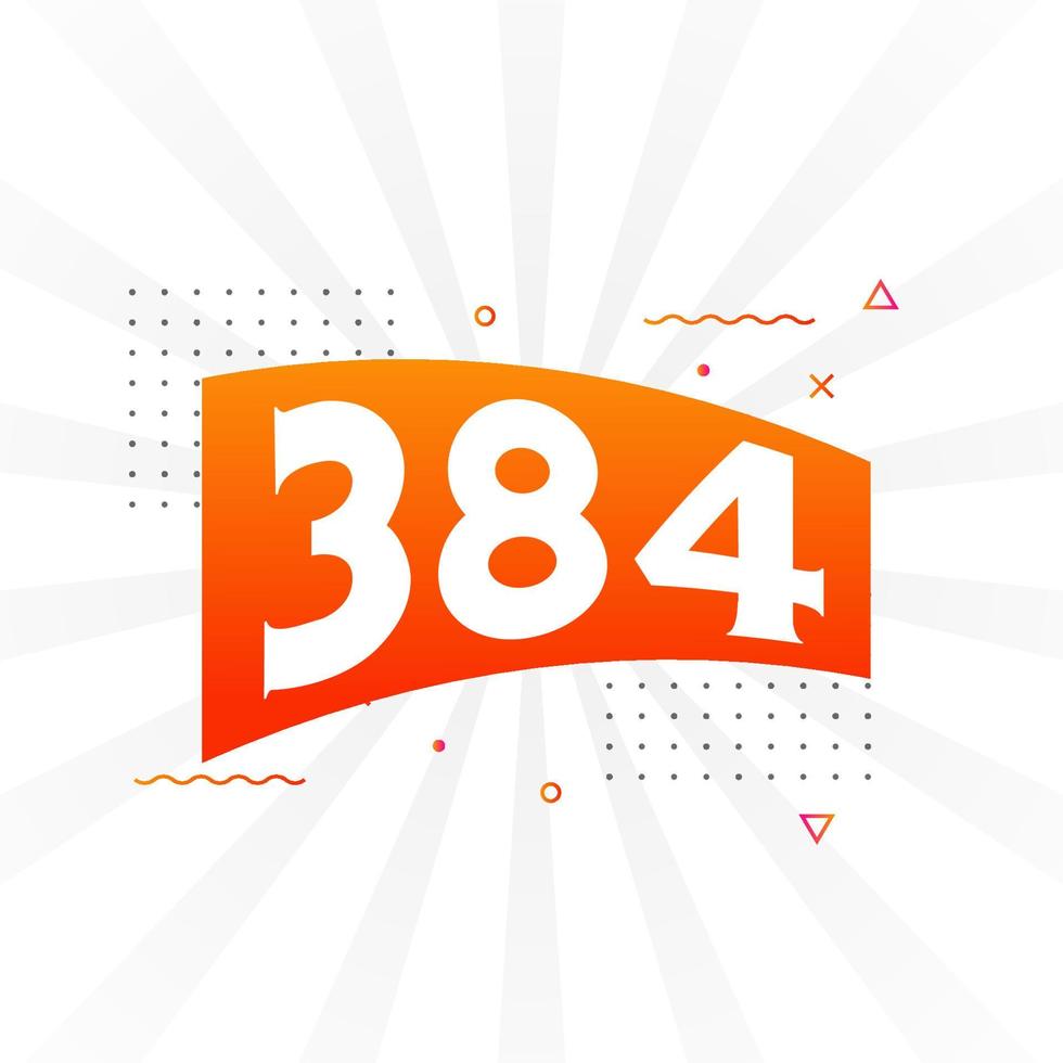 384 number vector font alphabet. Number 384 with decorative element stock vector 13885783 Vector ...
