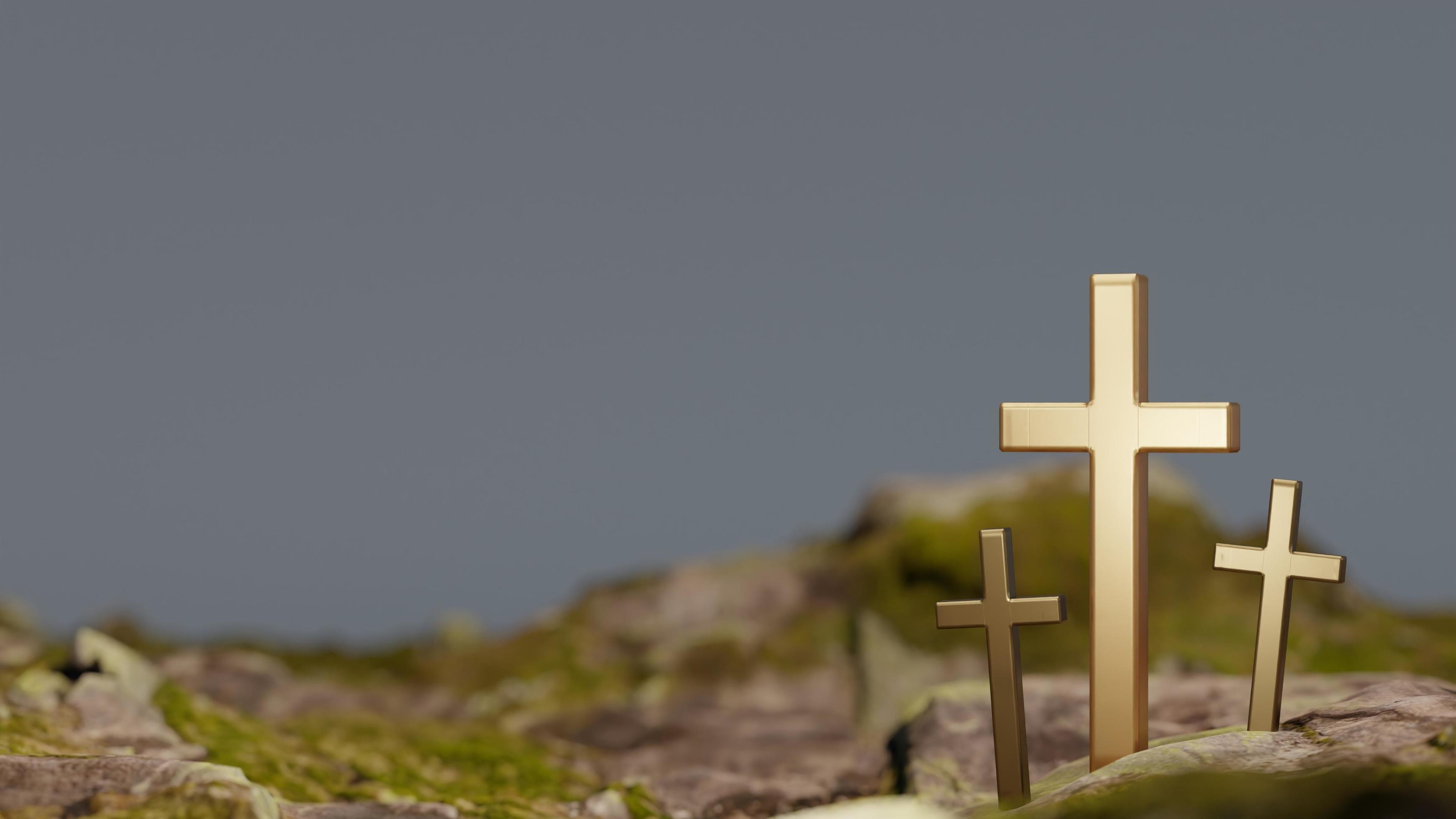 3D rendering. Soft focus of religious cross in blure background ... 3D rendering. Soft focus of religious cross in blure background ...