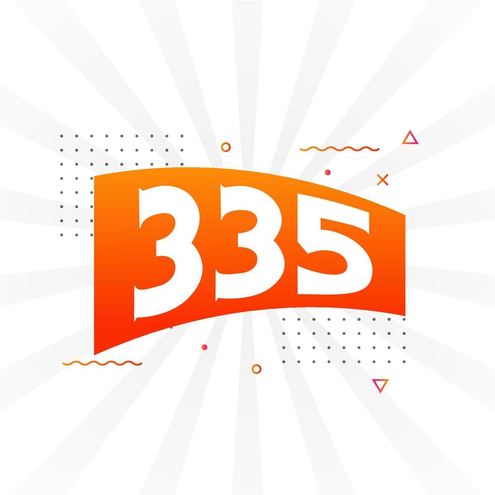 335 number vector font alphabet. Number 335 with decorative element stock vector 13885970 Vector ...