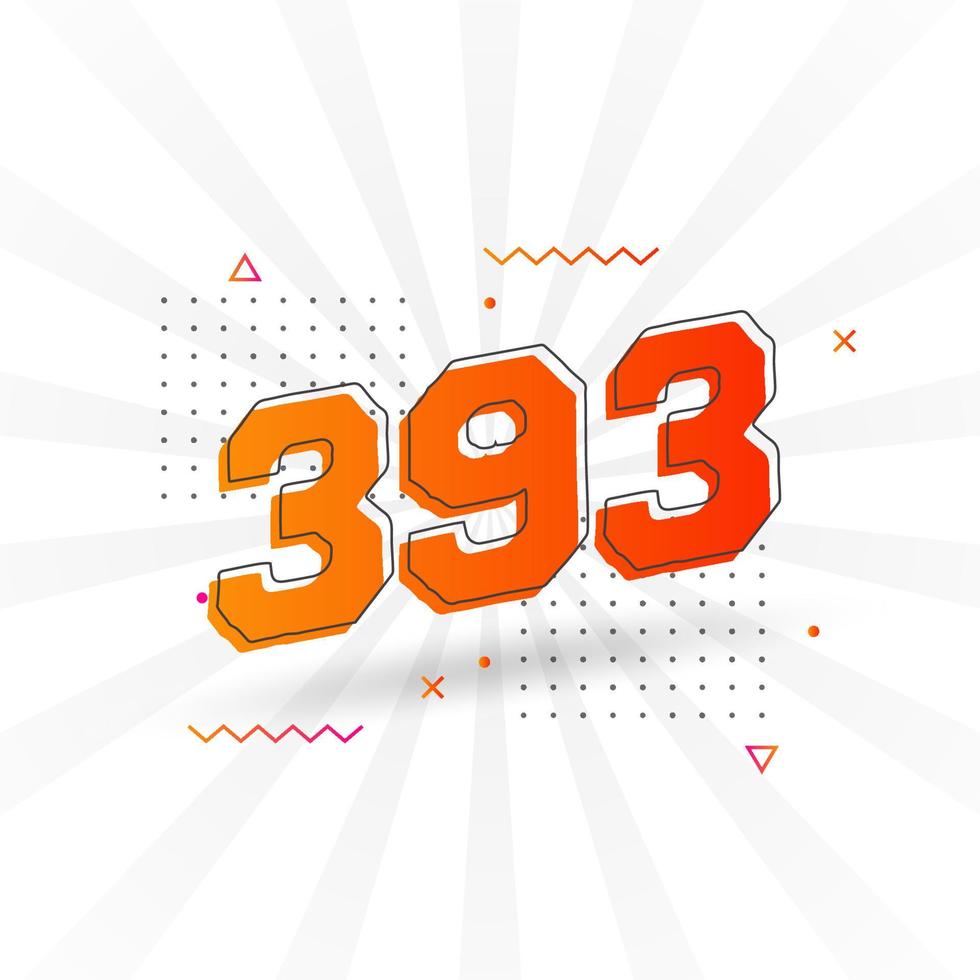 393 number vector font alphabet. Number 393 with decorative element stock vector 13885972 Vector ...