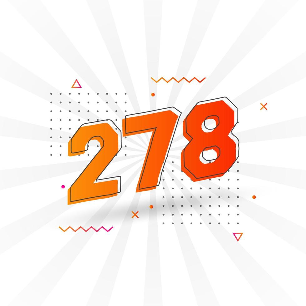 278 number vector font alphabet. Number 278 with decorative element stock vector 13885975 Vector ...