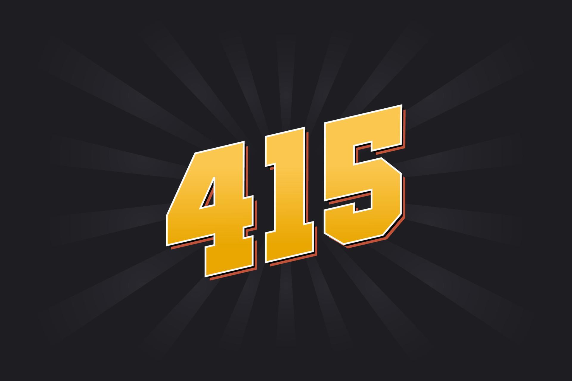 Number 415 Vector Font Alphabet Yellow 415 Number With Black number-415-vector-font-alphabet-yellow-415-number-with-black
