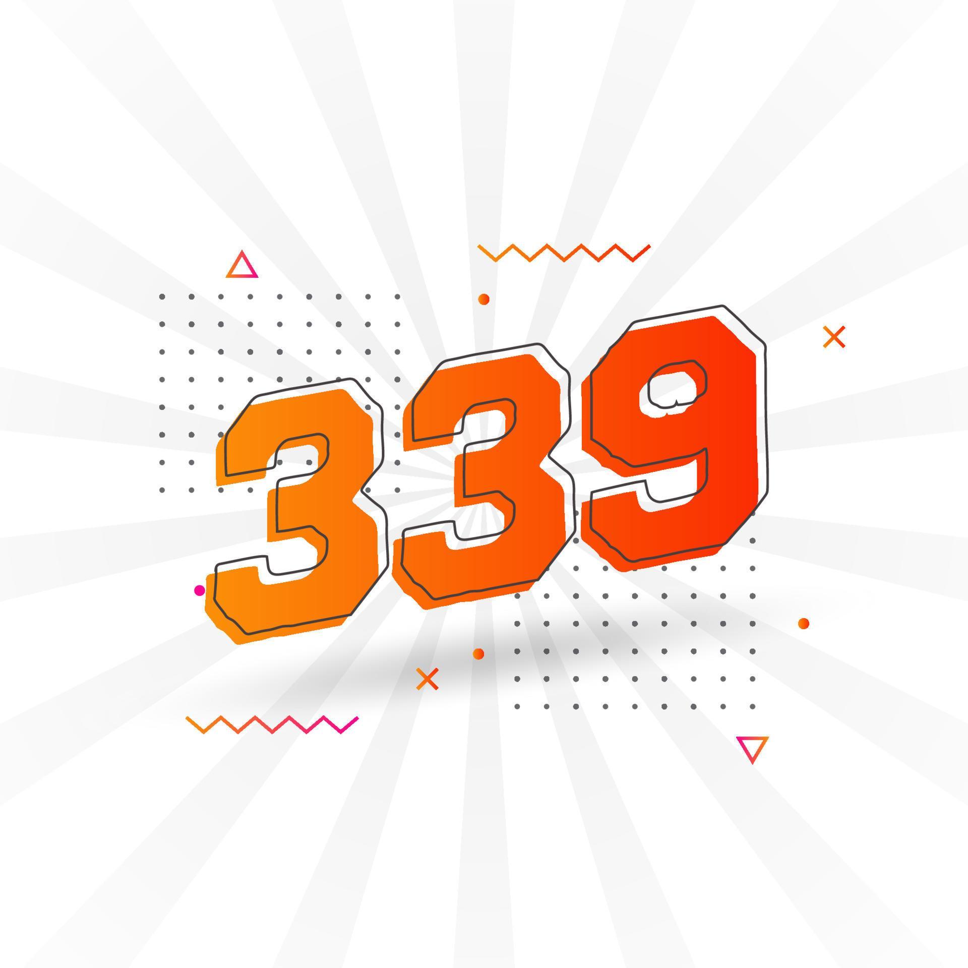 339 number vector font alphabet. Number 339 with decorative element stock vector 13886052 Vector ...