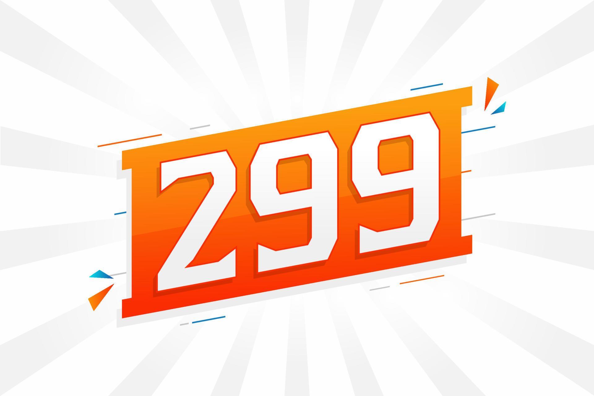 299 number vector font alphabet. Number 299 with decorative element ... 299 number vector font alphabet. Number 299 with decorative element ...