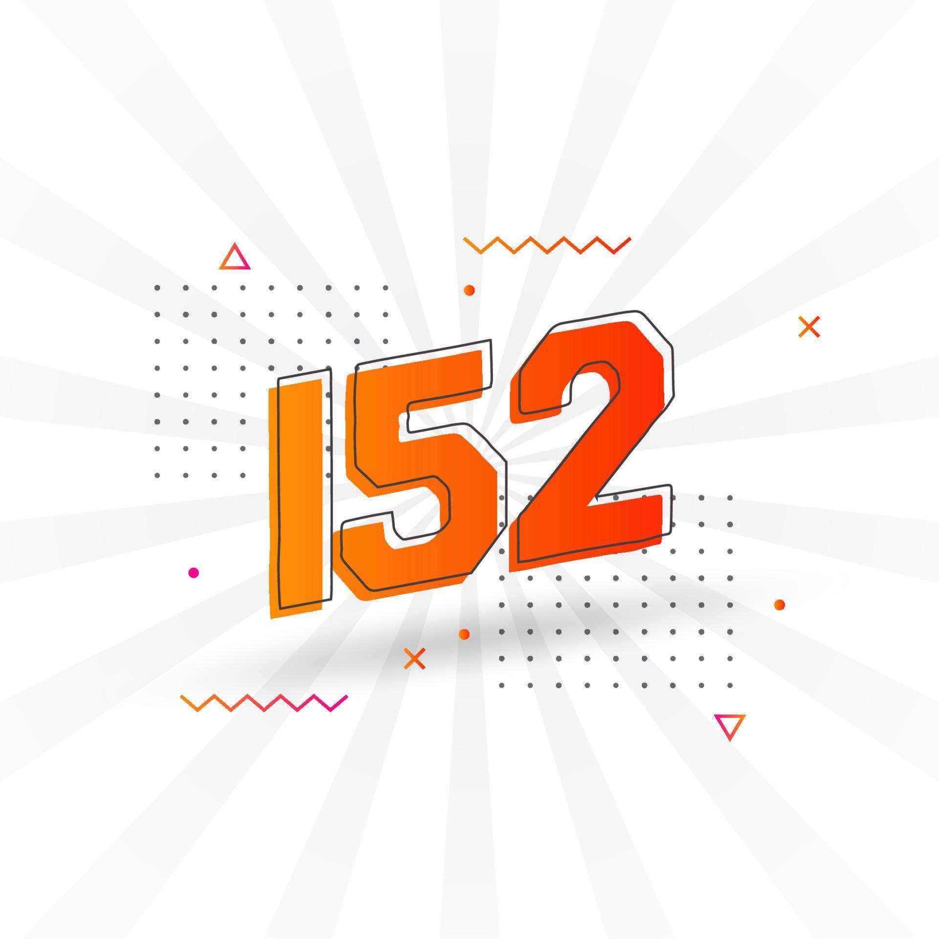 152 number vector font alphabet. Number 152 with decorative element stock vector 13886146 Vector ...