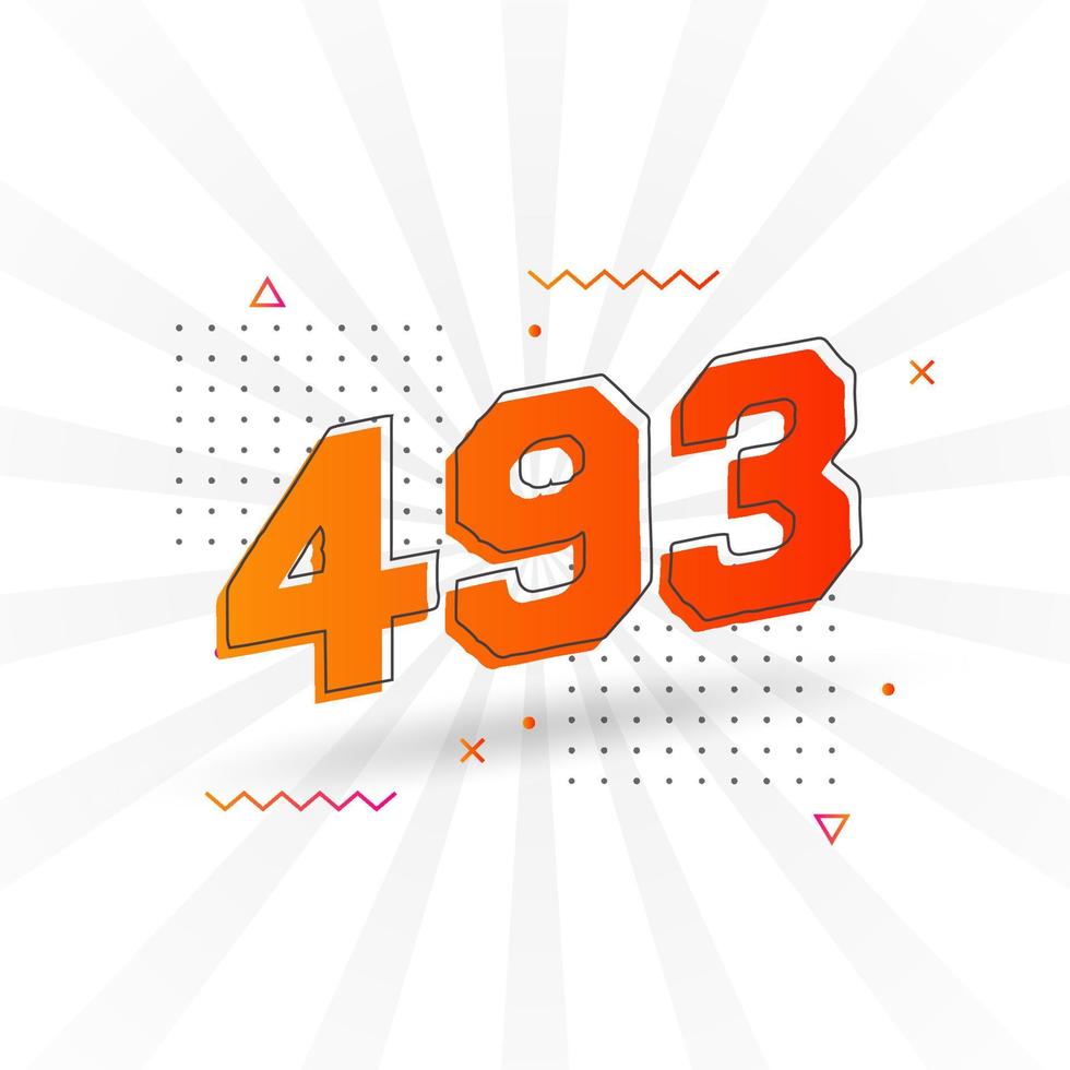 493 number vector font alphabet. Number 493 with decorative element stock vector 13886366 Vector ...